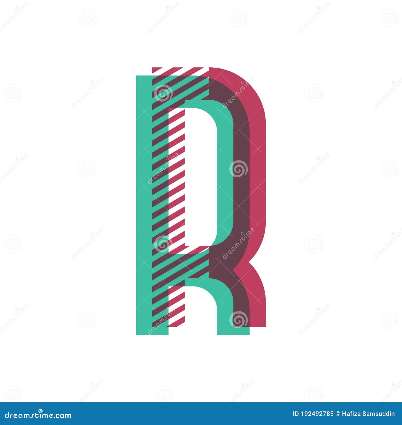 Letter R. Vector Illustration Decorative Design Stock Vector ...
