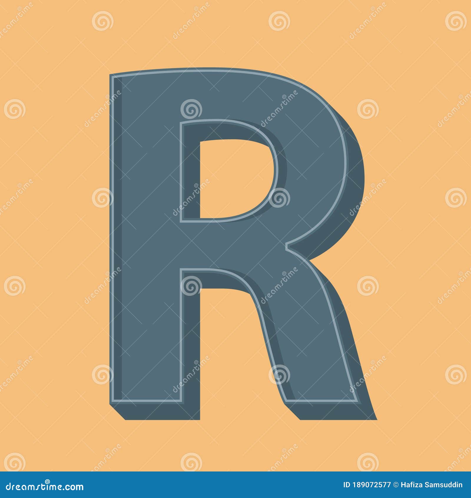 Letter R. Vector Illustration Decorative Design Stock Vector ...