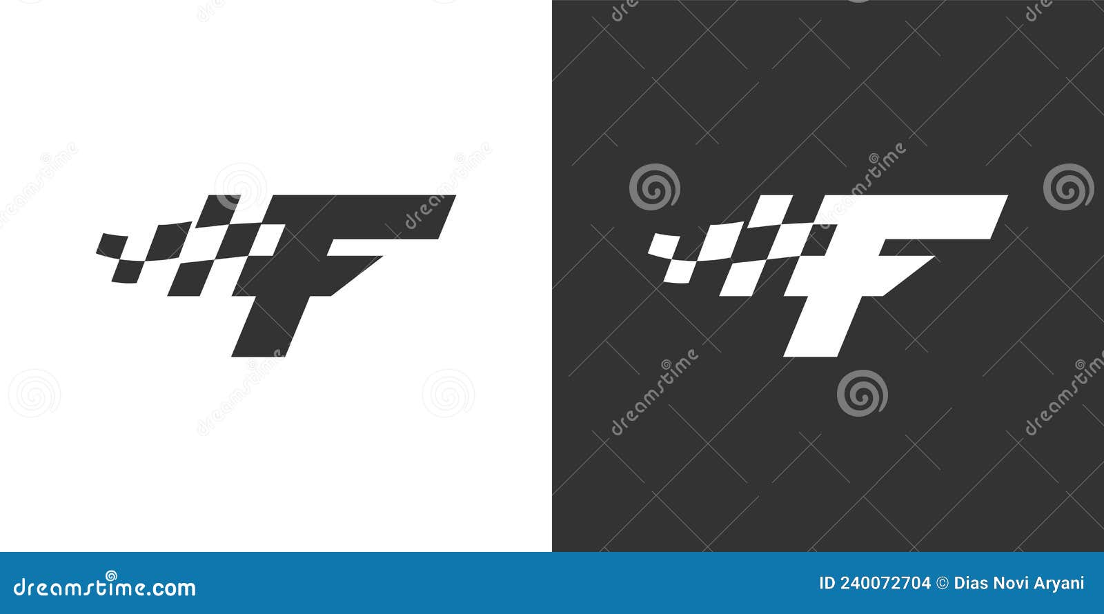 Letter R Vector Logo Design with Race Flag Design Stock Illustration ...