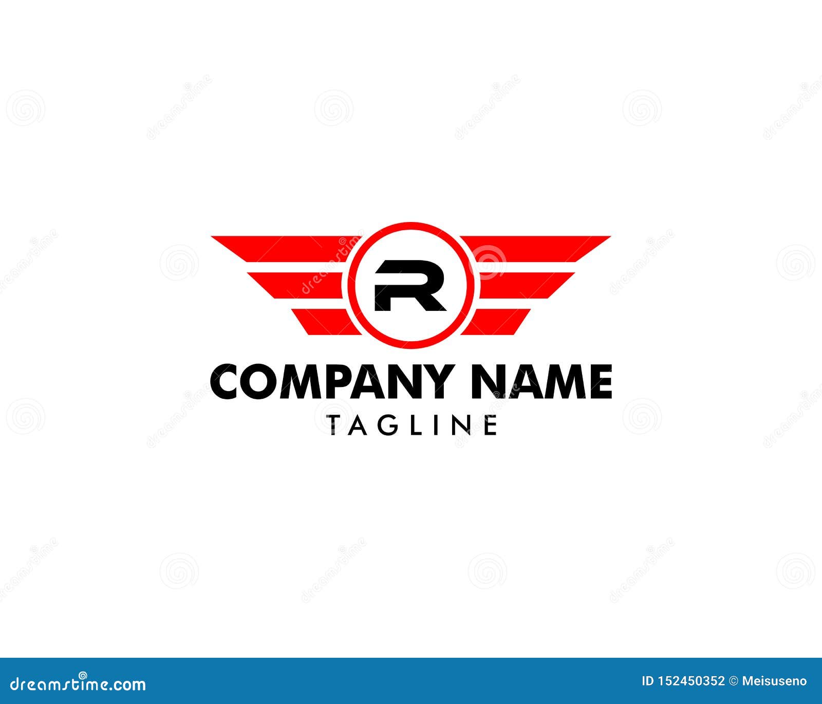 Letter R Wing Logo Design stock vector. Illustration of logotype ...