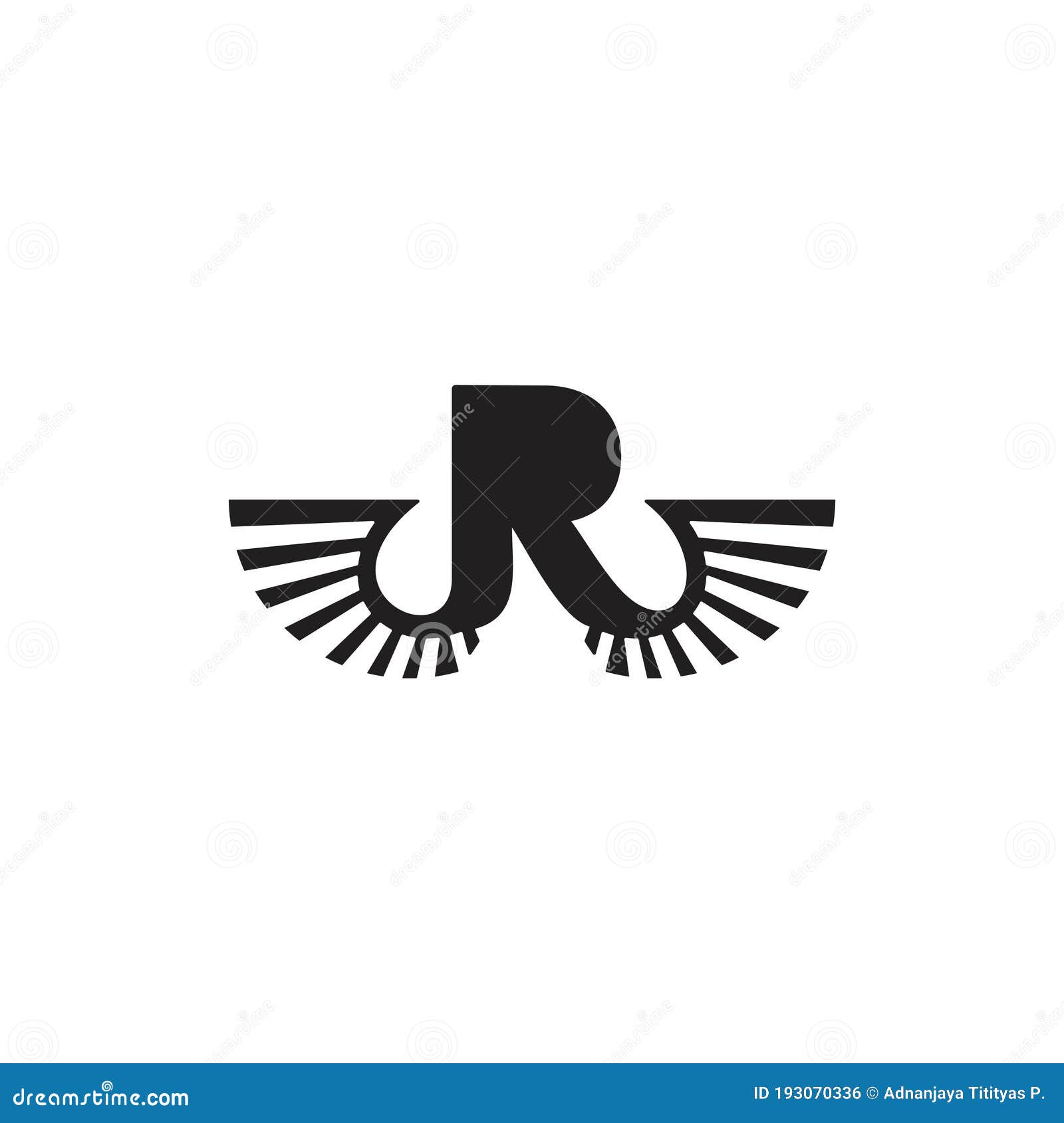 Letter r wings logo vector stock vector. Illustration of letter - 193070336