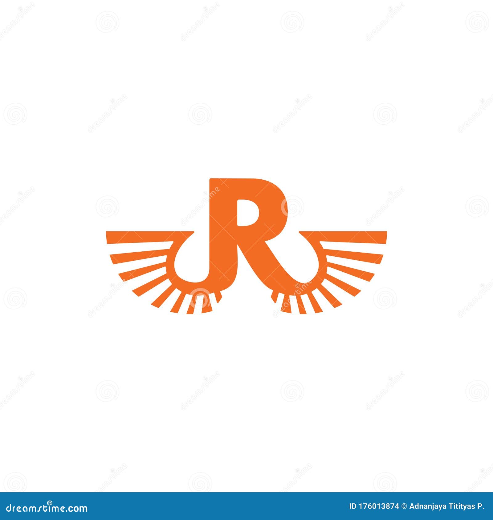 Letter R Wings Simple Curves Logo Vector Stock Vector - Illustration of ...