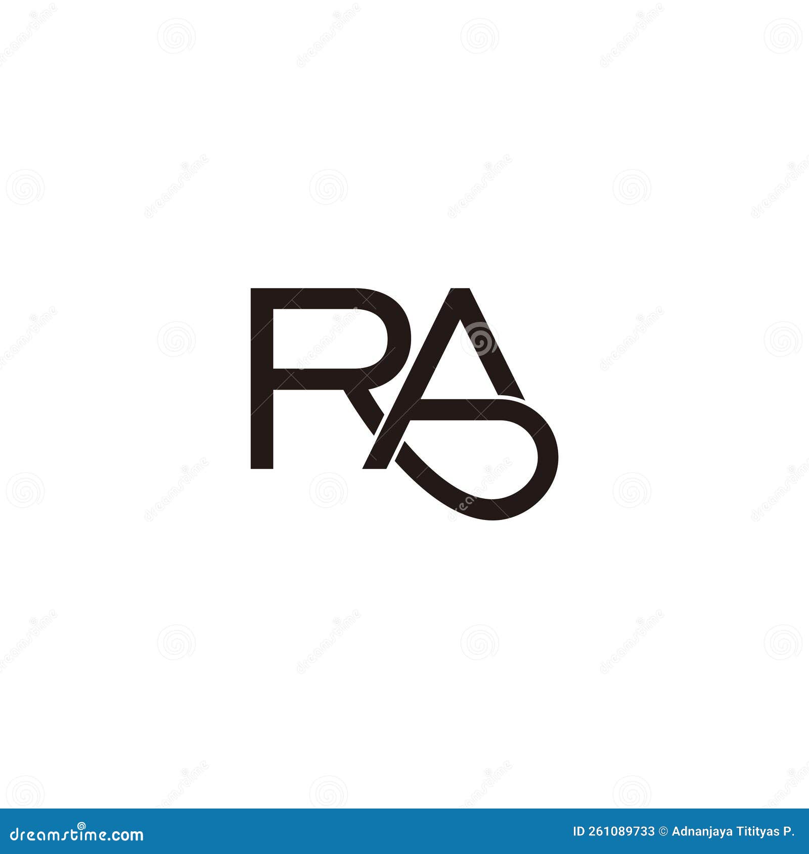Letter Ra Loop Line Simple Logo Vector Stock Vector - Illustration of ...
