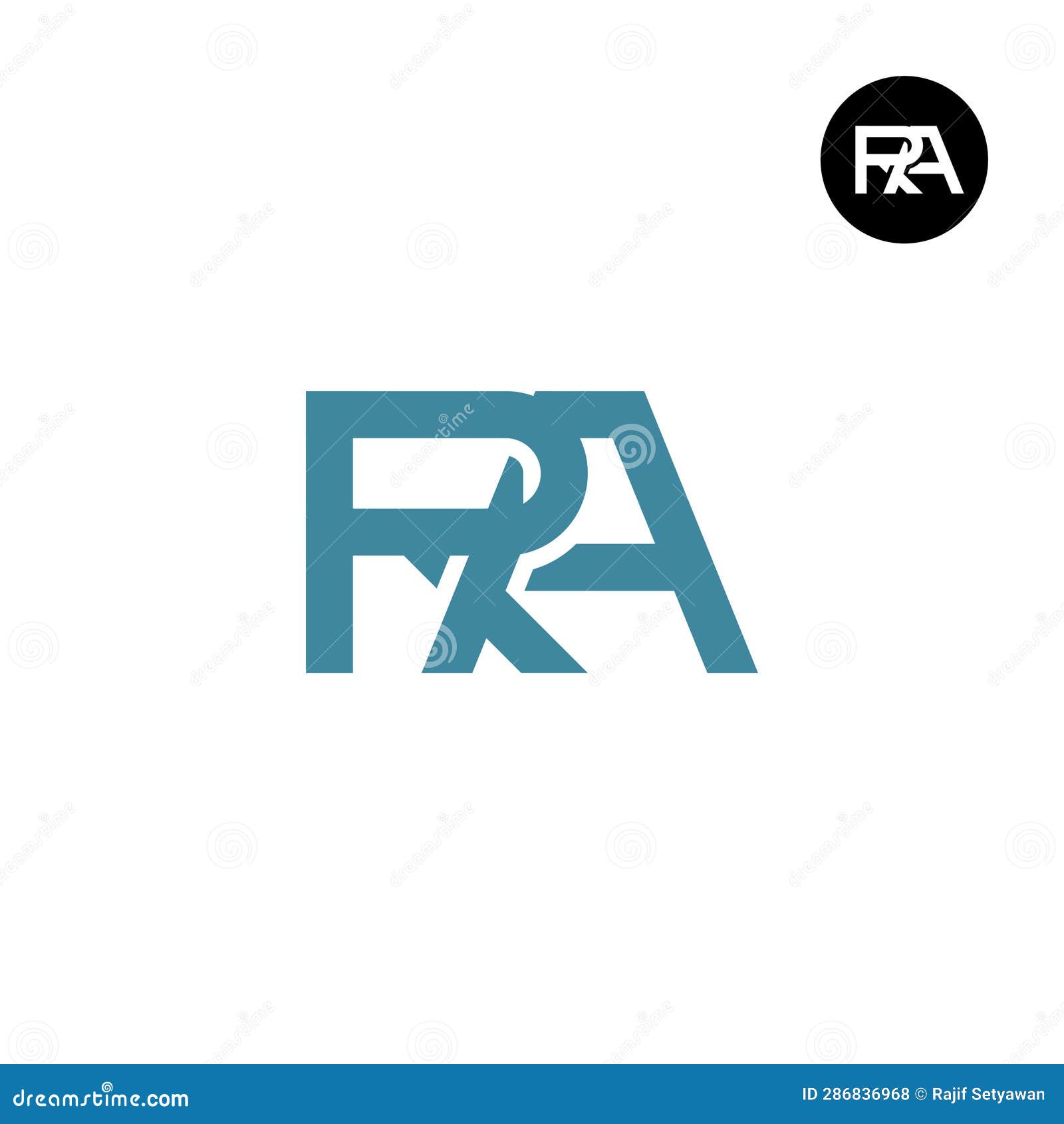 Letter RA Monogram Logo Design Stock Vector - Illustration of business ...