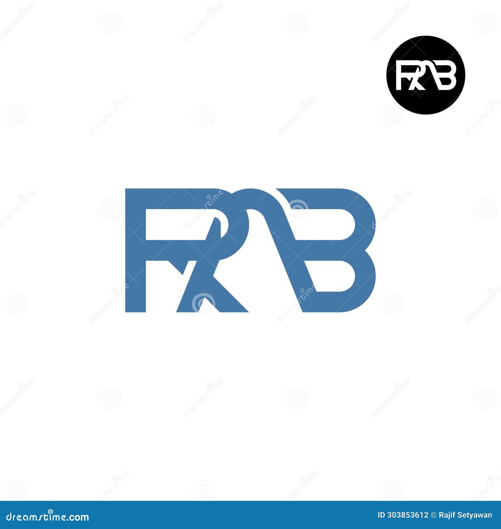 Letter RAB Monogram Logo Design Vector Illustration | CartoonDealer.com ...