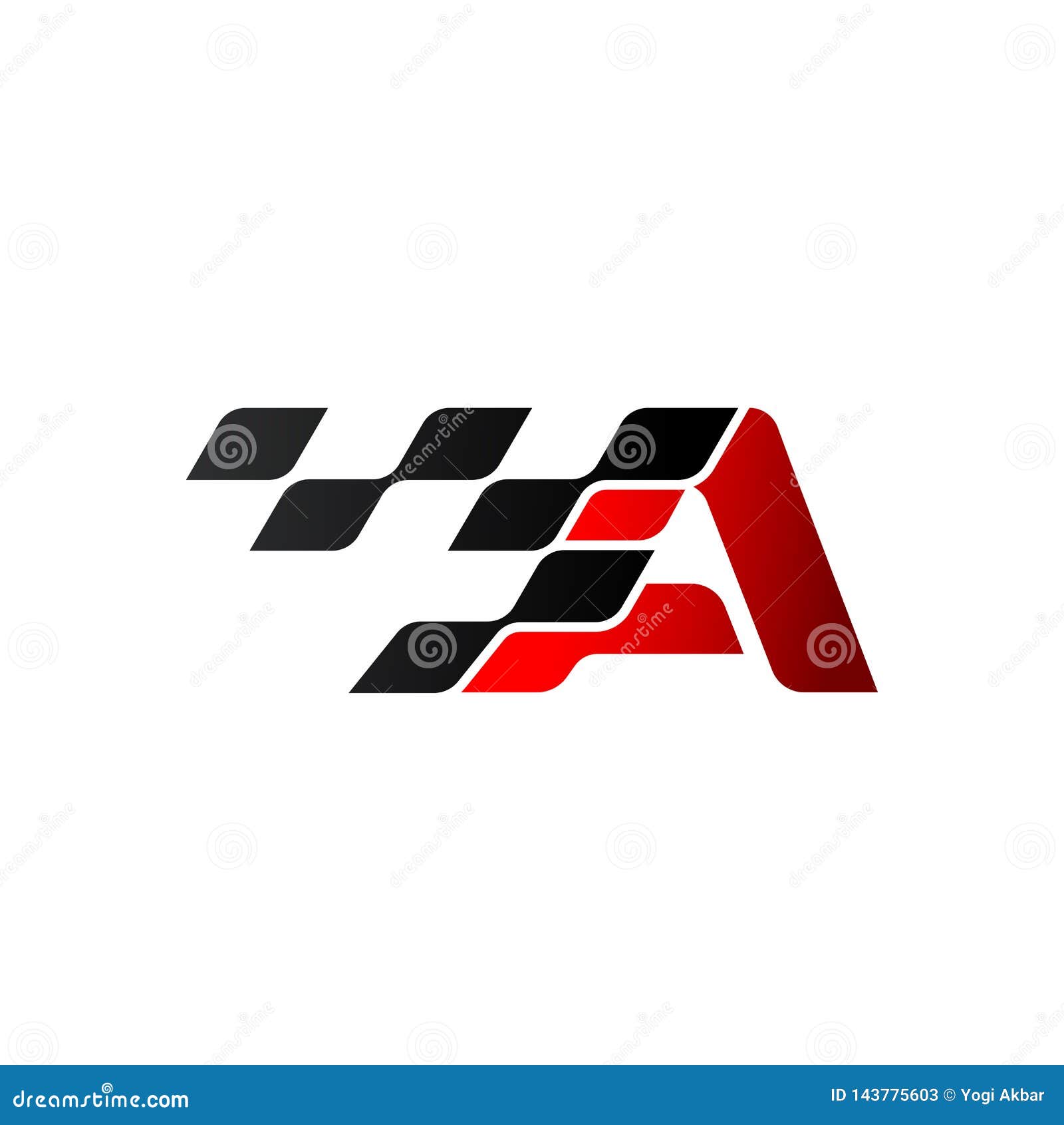 Letter a with Racing Flag Logo Stock Vector - Illustration of biker ...