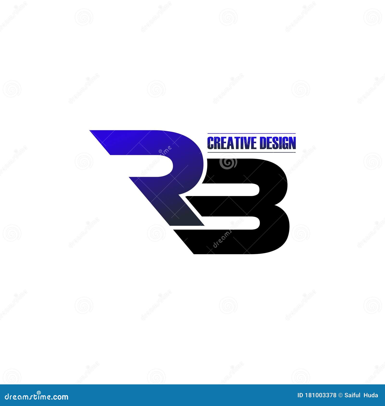 Letter RB Simple Logo Icon Design Vector. Stock Vector - Illustration ...