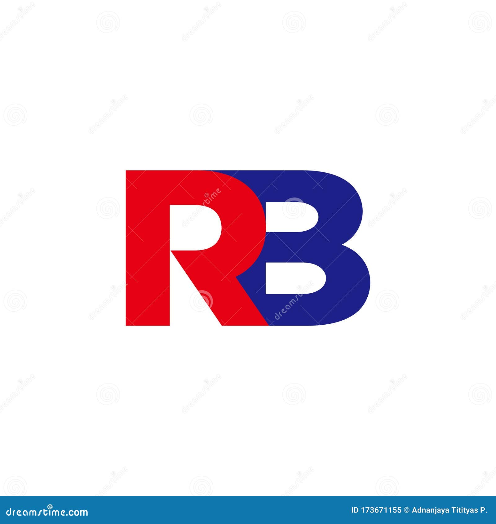Letter Rb Symbol Linked Simple Colorful Design Logo Vector Stock Vector ...
