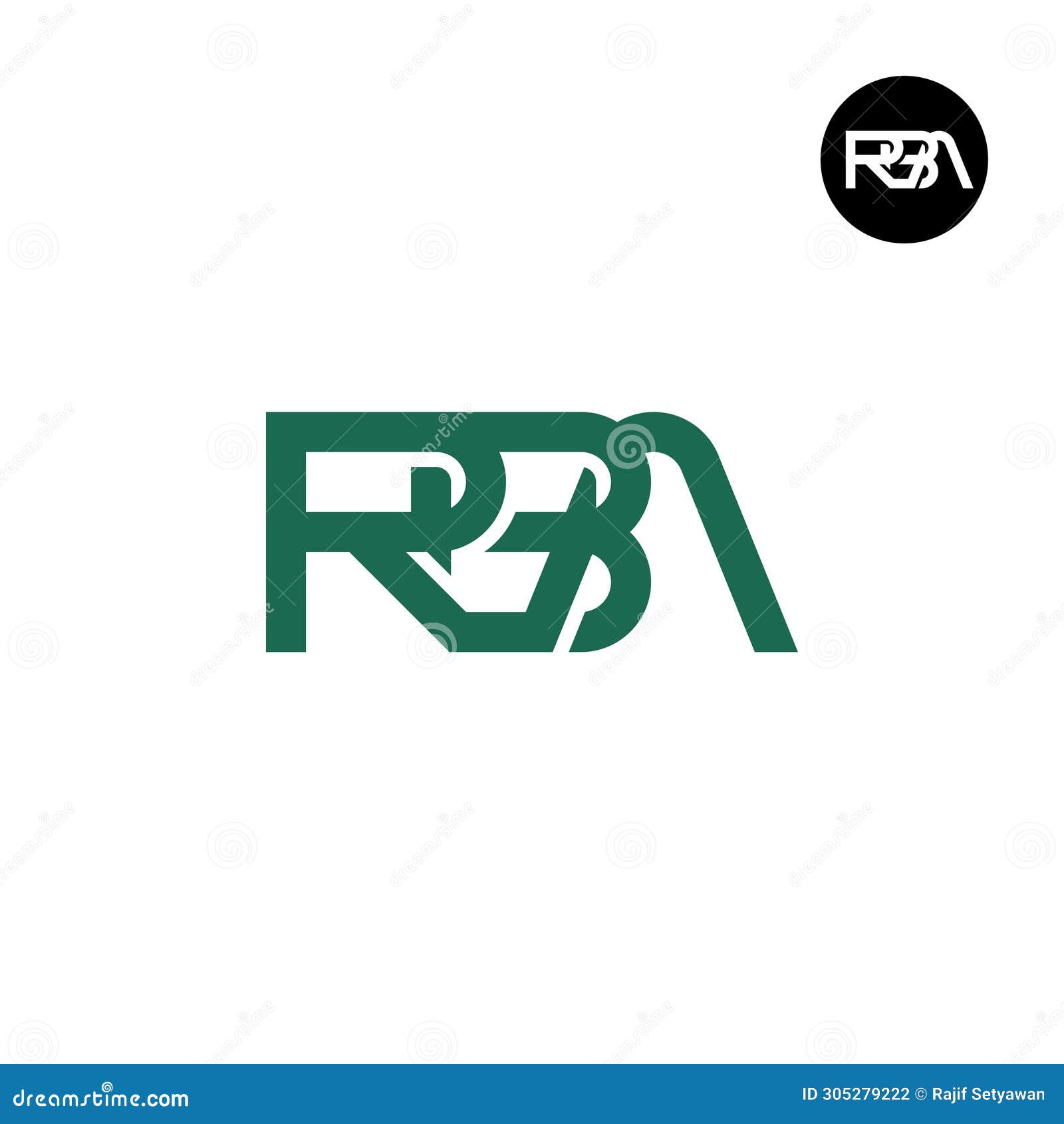 Letter RBA Monogram Logo Design Stock Illustration - Illustration of ...