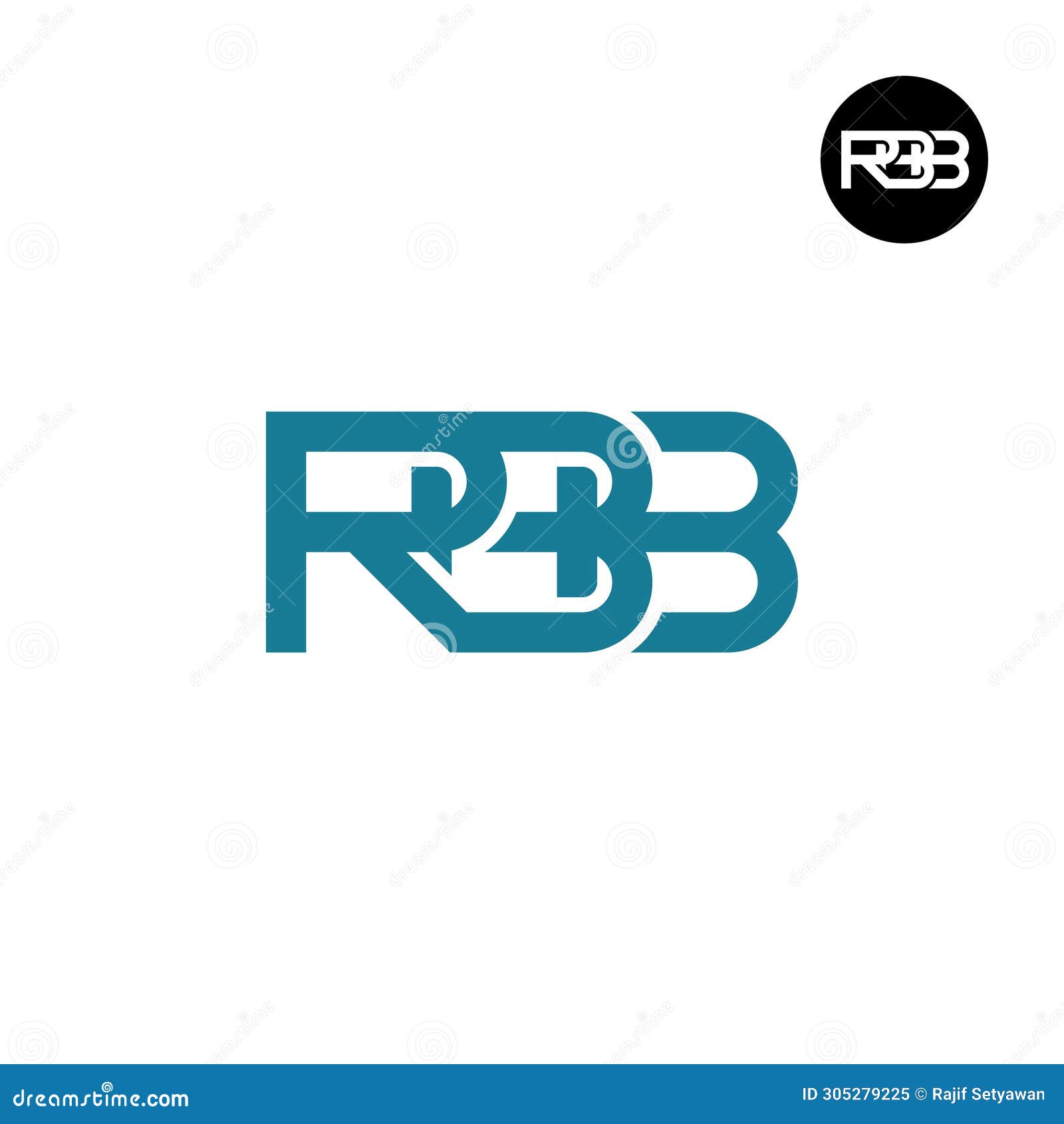 Letter RBB Monogram Logo Design Stock Illustration - Illustration of ...