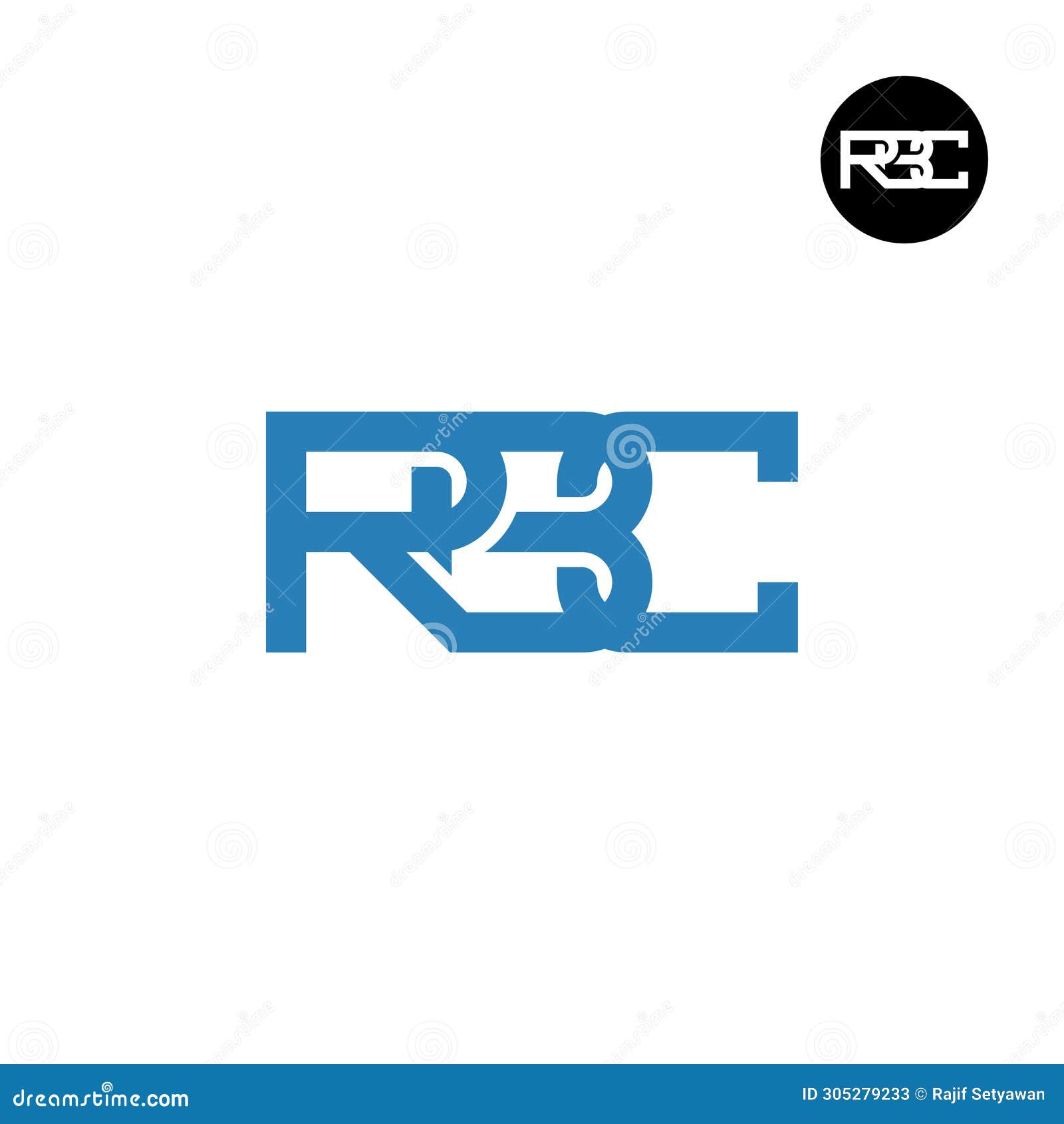 Letter RBC Monogram Logo Design Cartoon Vector | CartoonDealer.com ...