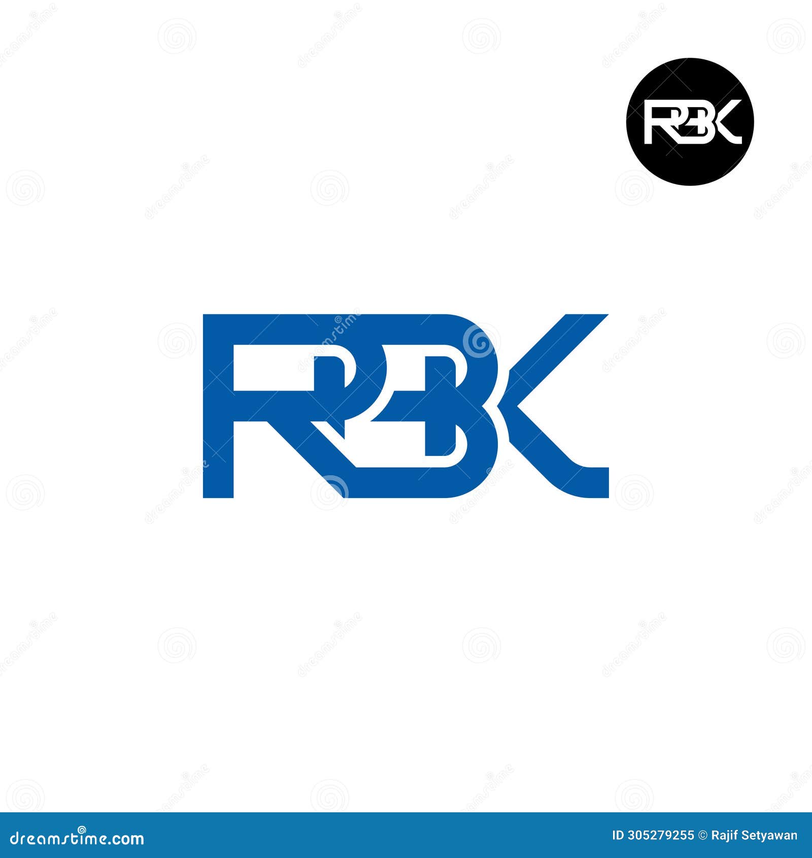 Letter RBK Monogram Logo Design Stock Vector - Illustration of ...