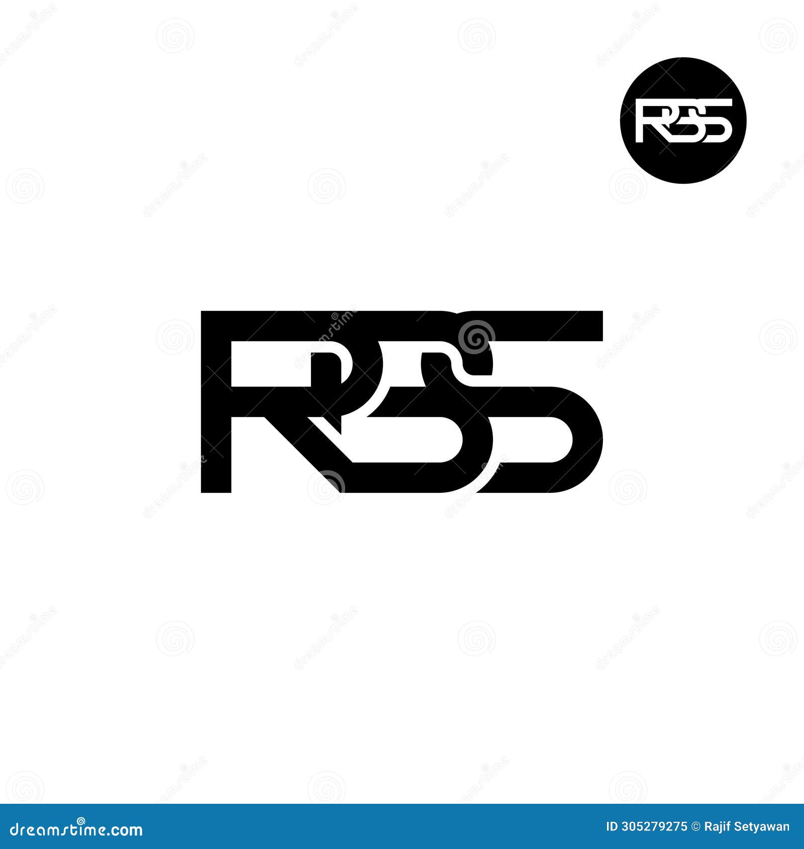 Letter RBS Monogram Logo Design Cartoon Vector | CartoonDealer.com ...