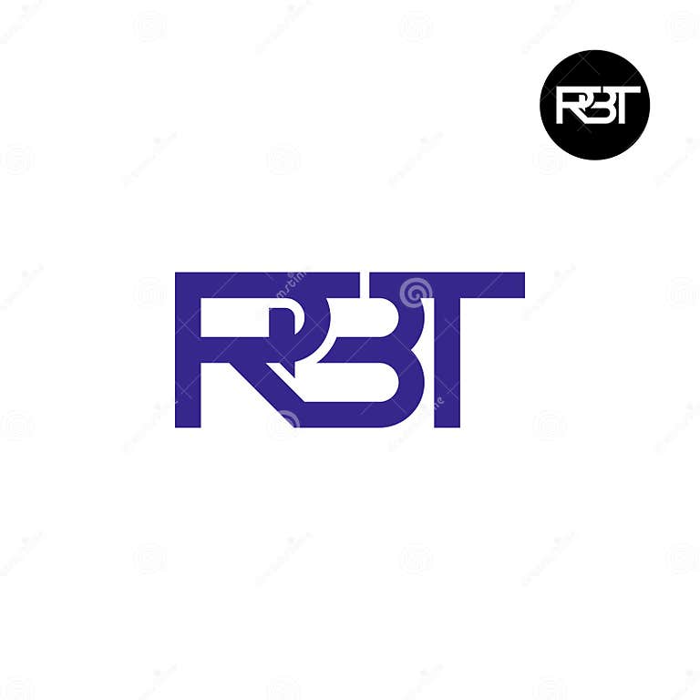 Letter RBT Monogram Logo Design Stock Illustration - Illustration of ...
