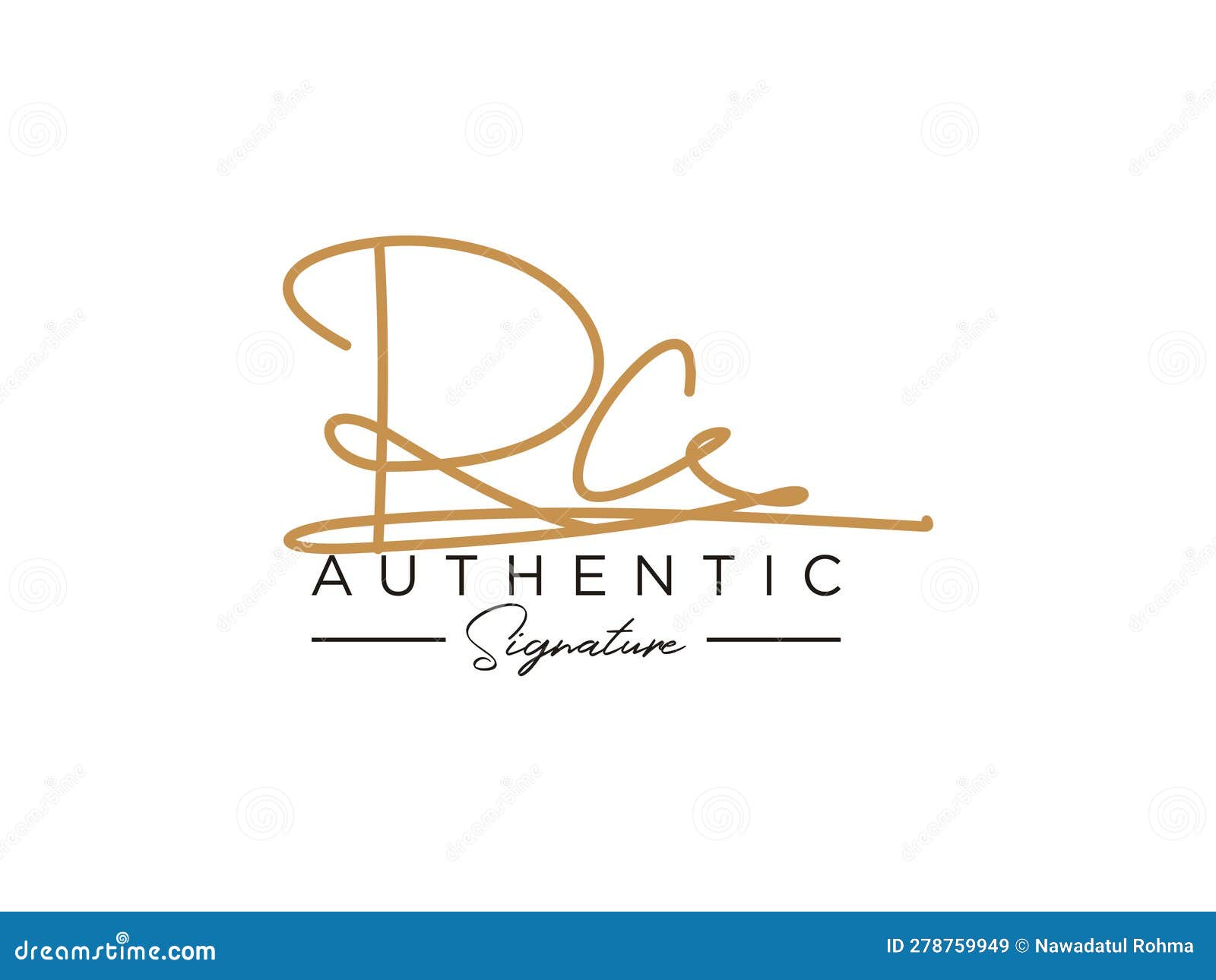 Letter RC Signature Logo Template Vector Stock Vector - Illustration of ...