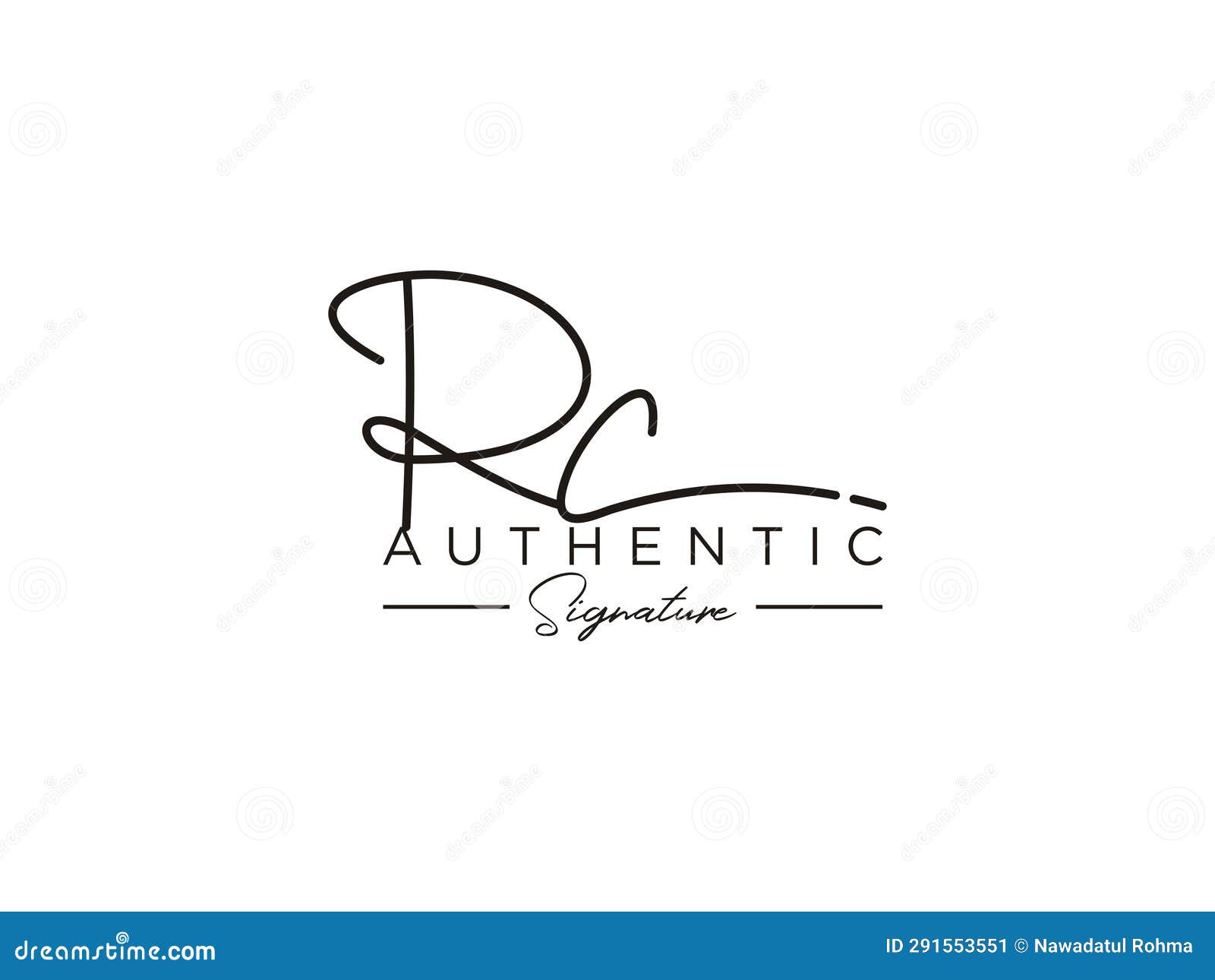 Letter RC Signature Logo Template Vector Stock Vector - Illustration of ...
