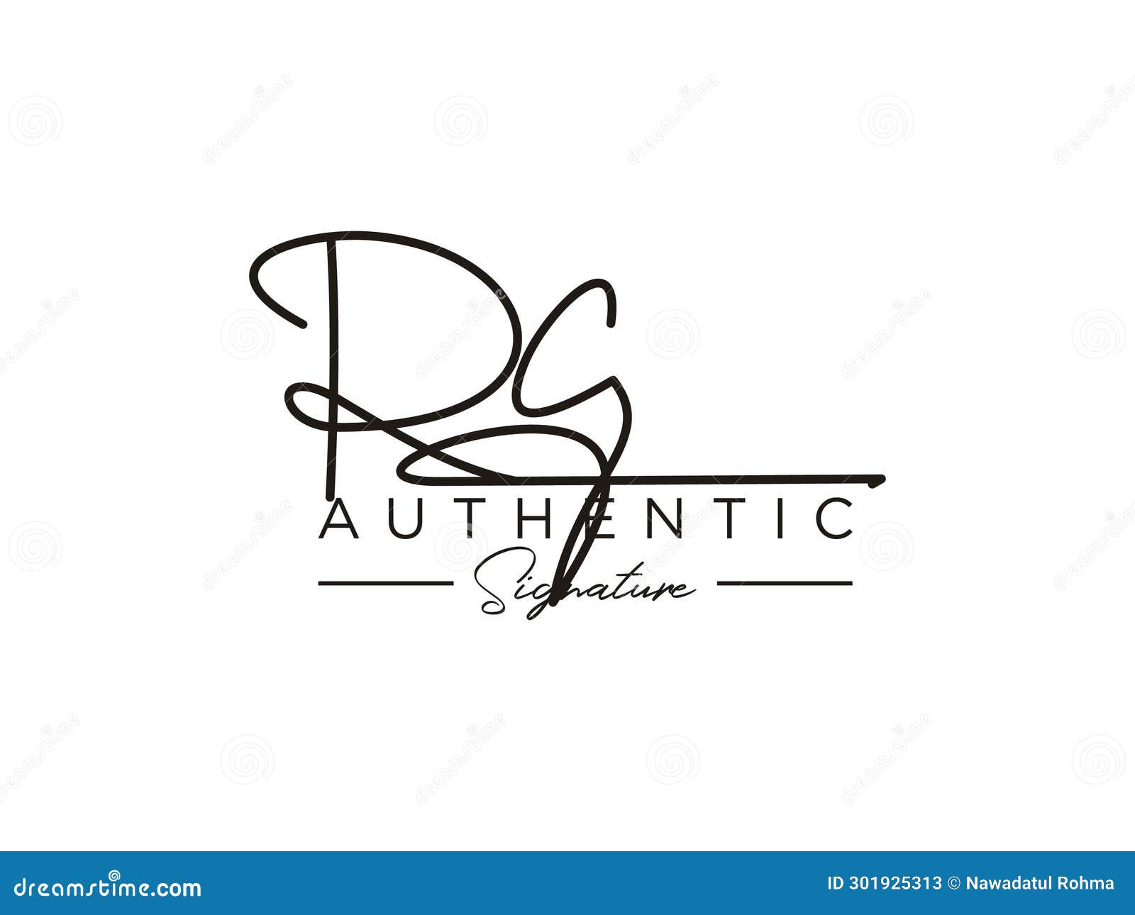 Letter RC Signature Logo Template Vector Stock Vector - Illustration of ...