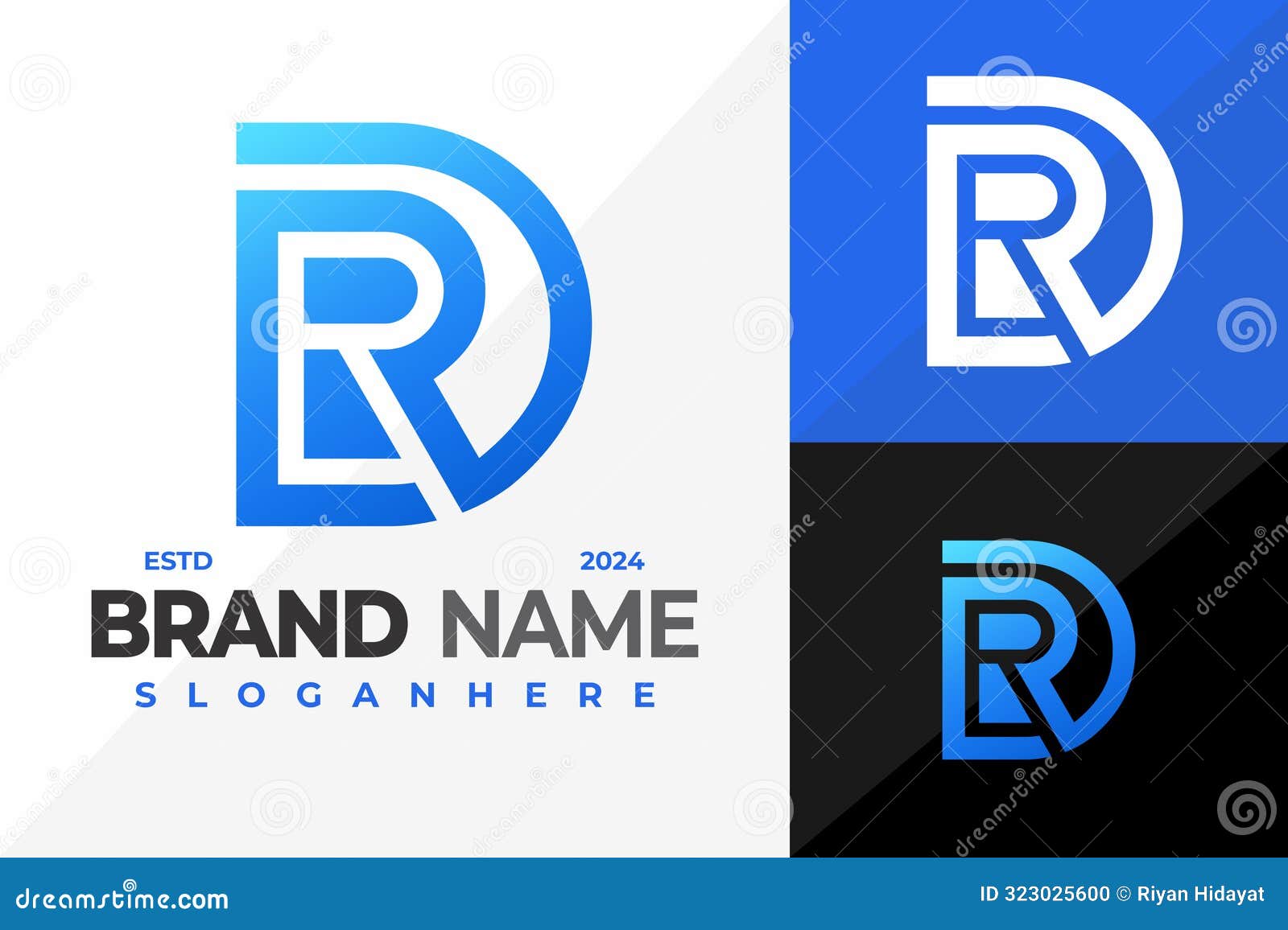 Letter Rd or Dr Monogram Logo Design Vector Symbol Icon Illustration ...