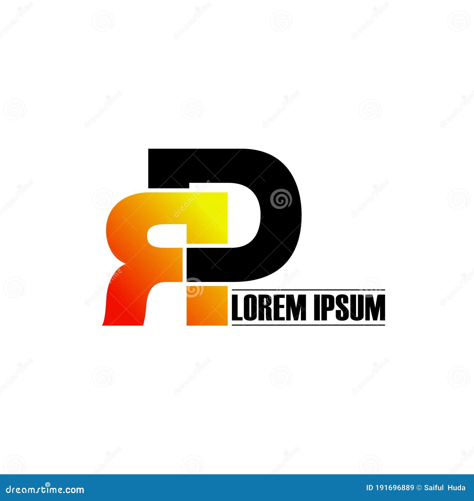 Letter RD Monogram Logo Icon Design Vector. Stock Vector - Illustration ...