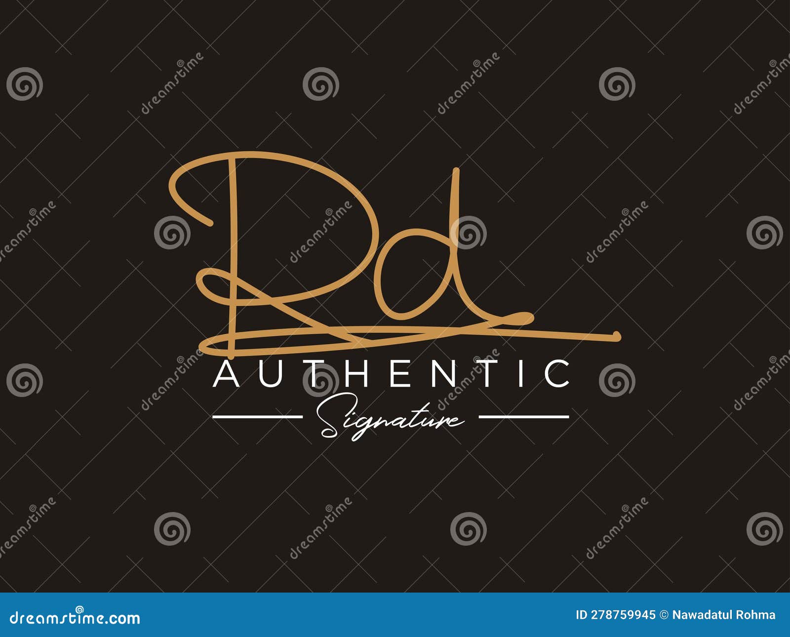 Letter RD Signature Logo Template Vector Stock Vector - Illustration of ...