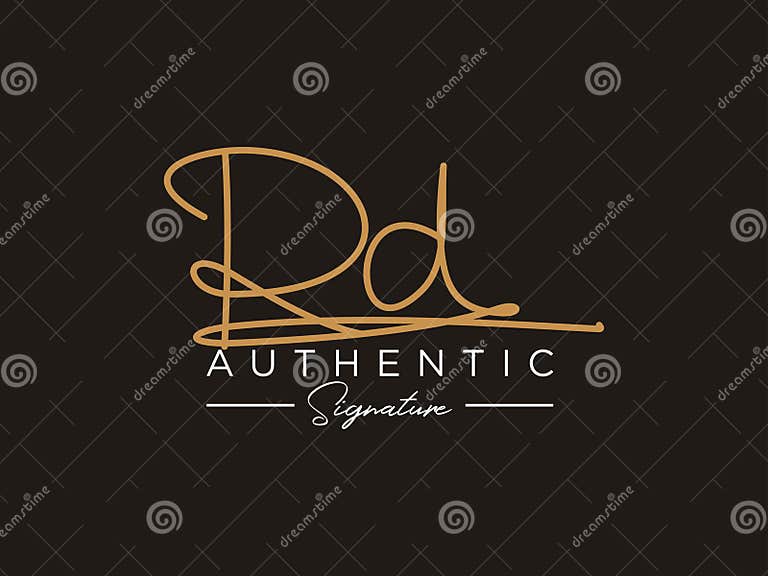Letter RD Signature Logo Template Vector Stock Vector - Illustration of ...
