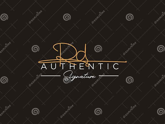 Letter RD Signature Logo Template Vector Stock Vector - Illustration of ...