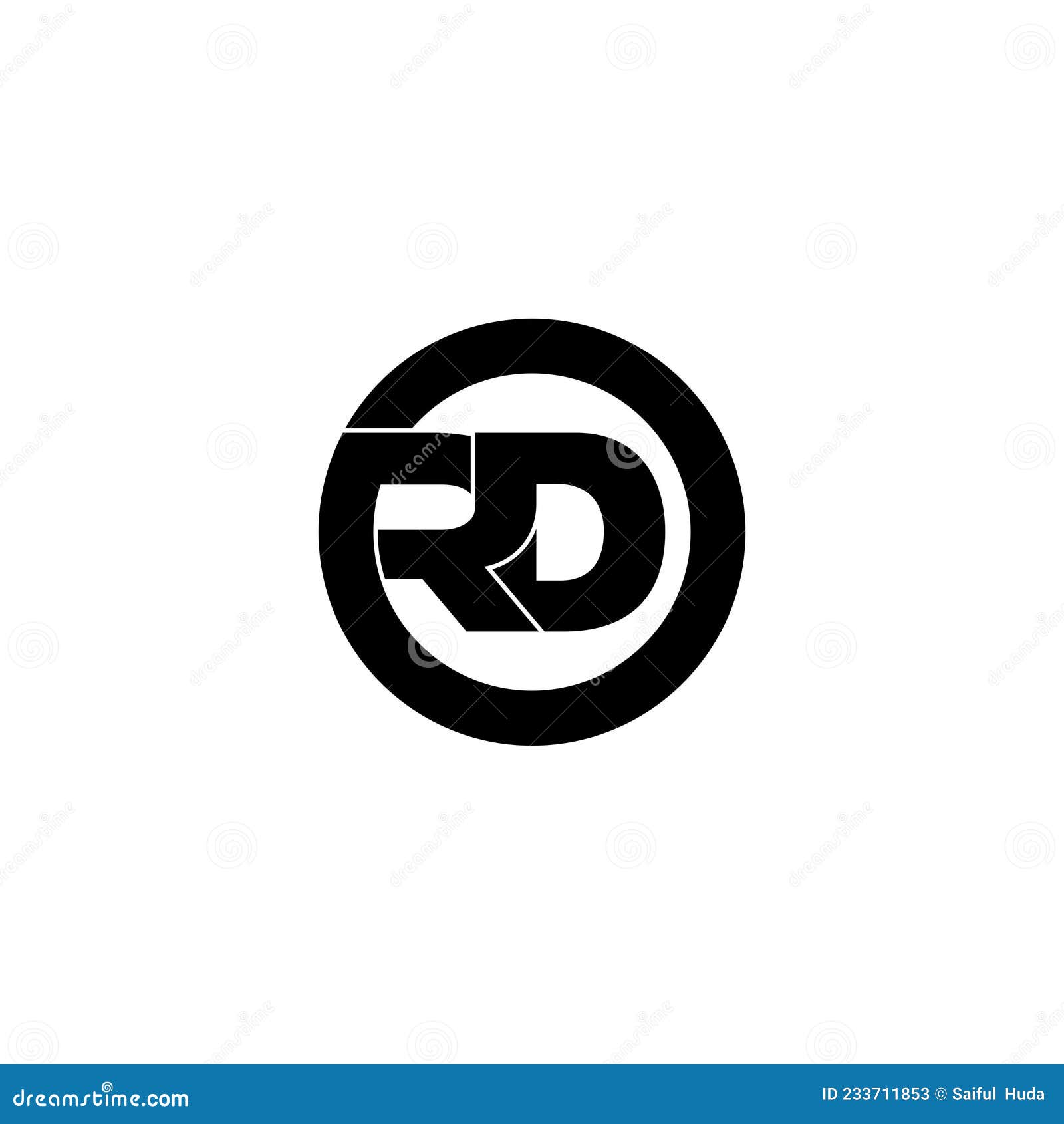 Letter RD Simple Monogram Logo Icon Design. Stock Vector - Illustration ...