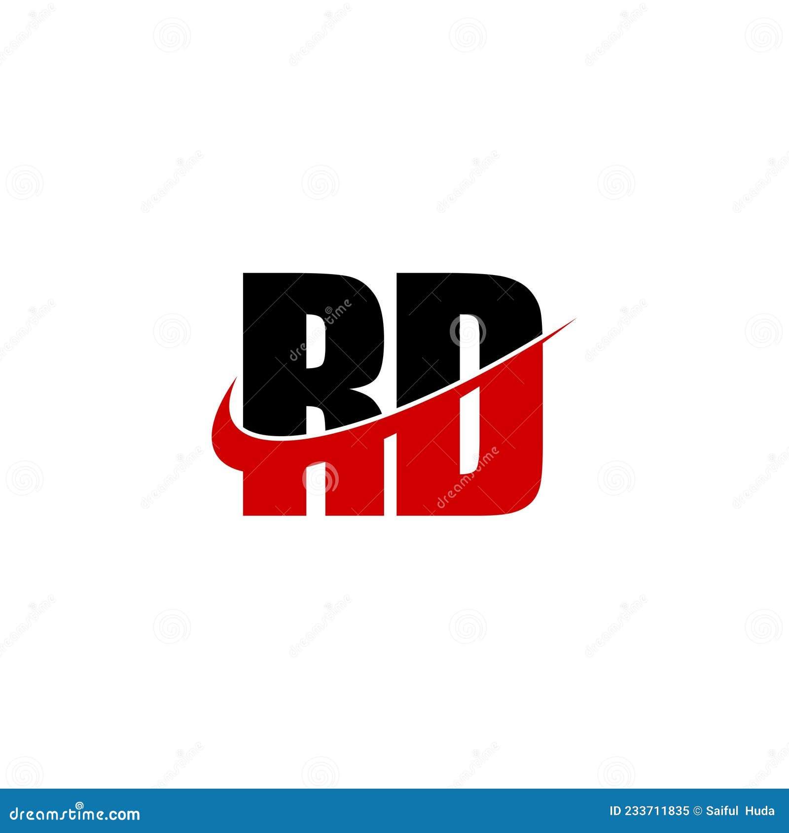 Letter RD Simple Monogram Logo Icon Design. Stock Vector - Illustration ...
