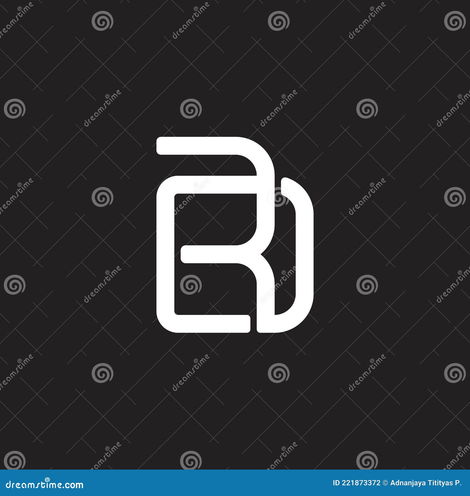 Letter Rd Simple Overlapping Geometric Line Logo Vector Stock Vector ...