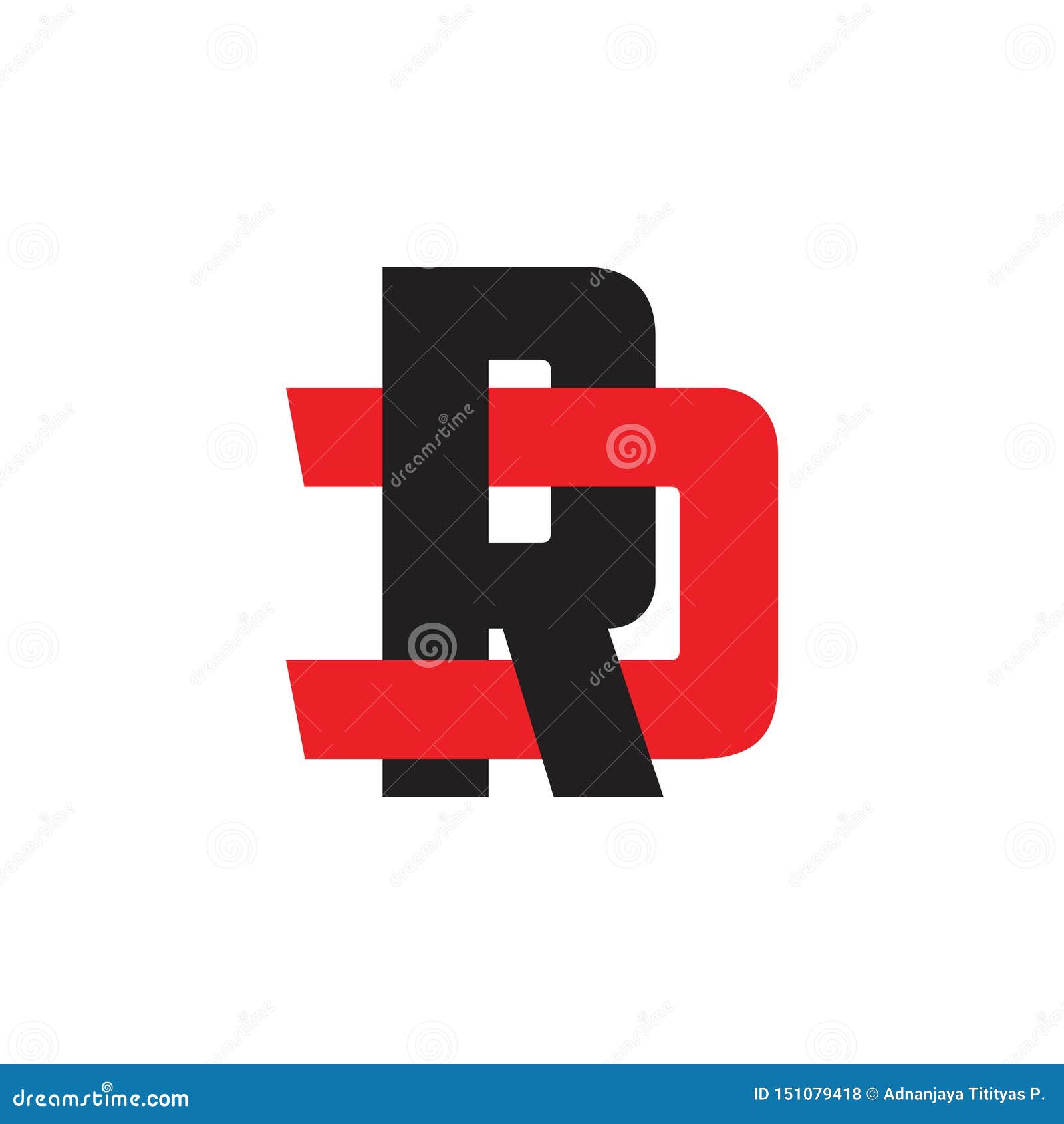 Letter Rd Simple Overlapping Logo Vector Stock Vector - Illustration of ...
