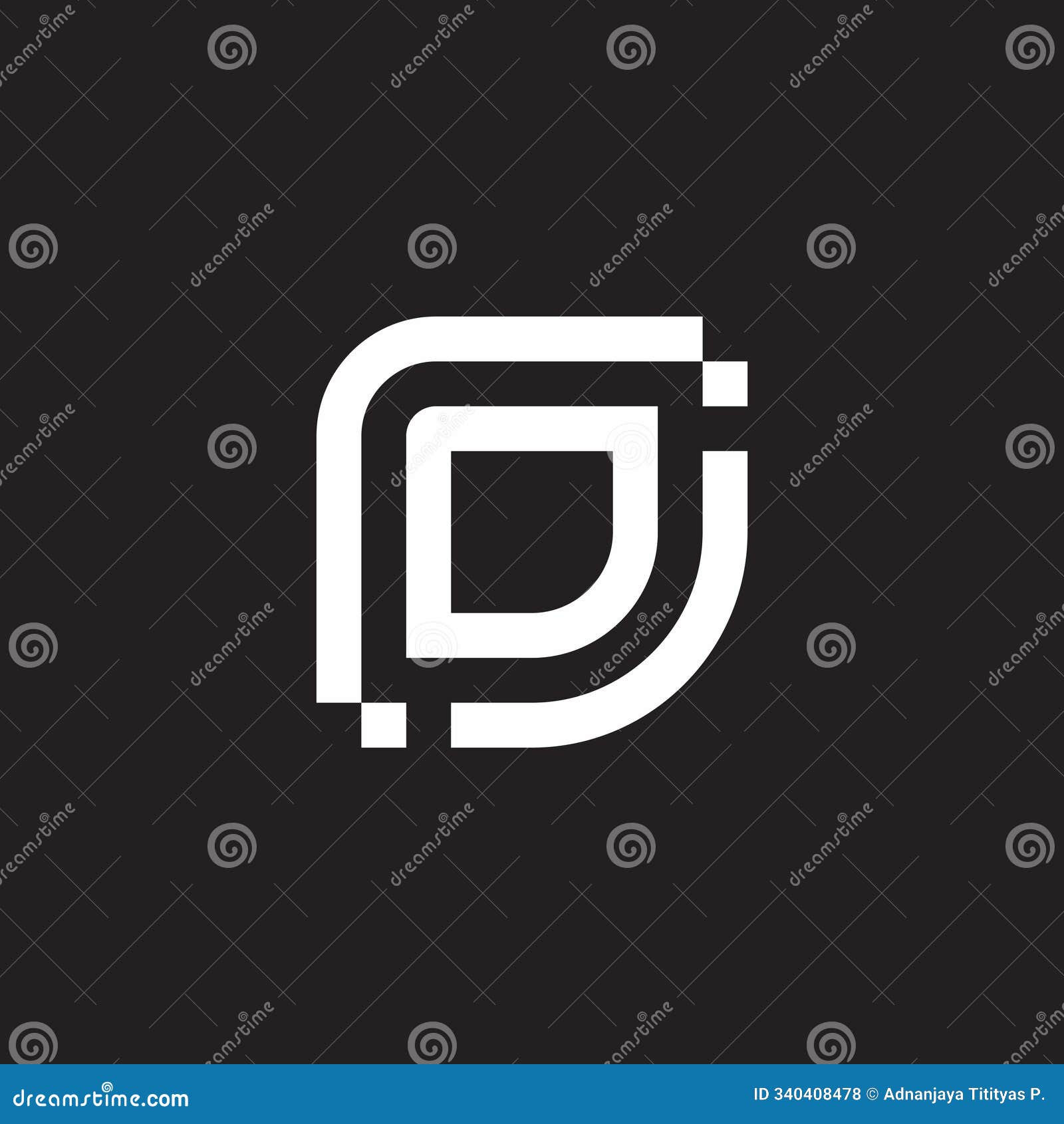 Letter Rd Simple Stripes Geometric Logo Vector Stock Vector ...