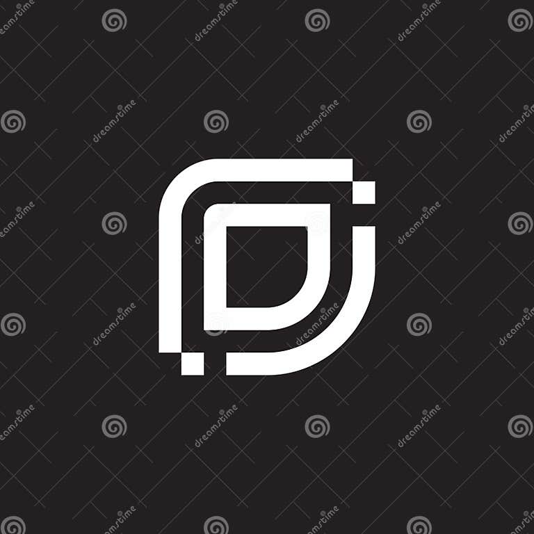Letter Rd Simple Stripes Geometric Logo Vector Stock Vector ...