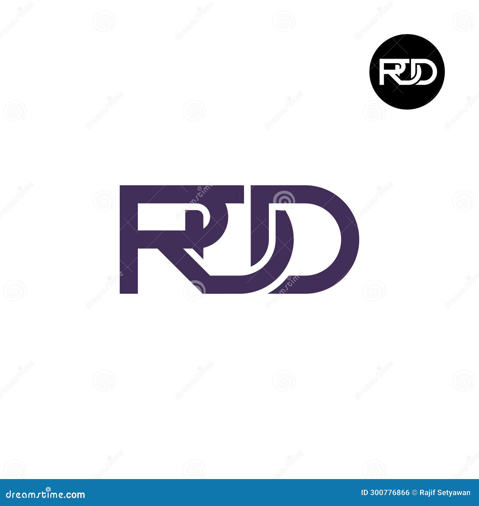 Letter RDD Monogram Logo Design Stock Vector - Illustration of logotype ...