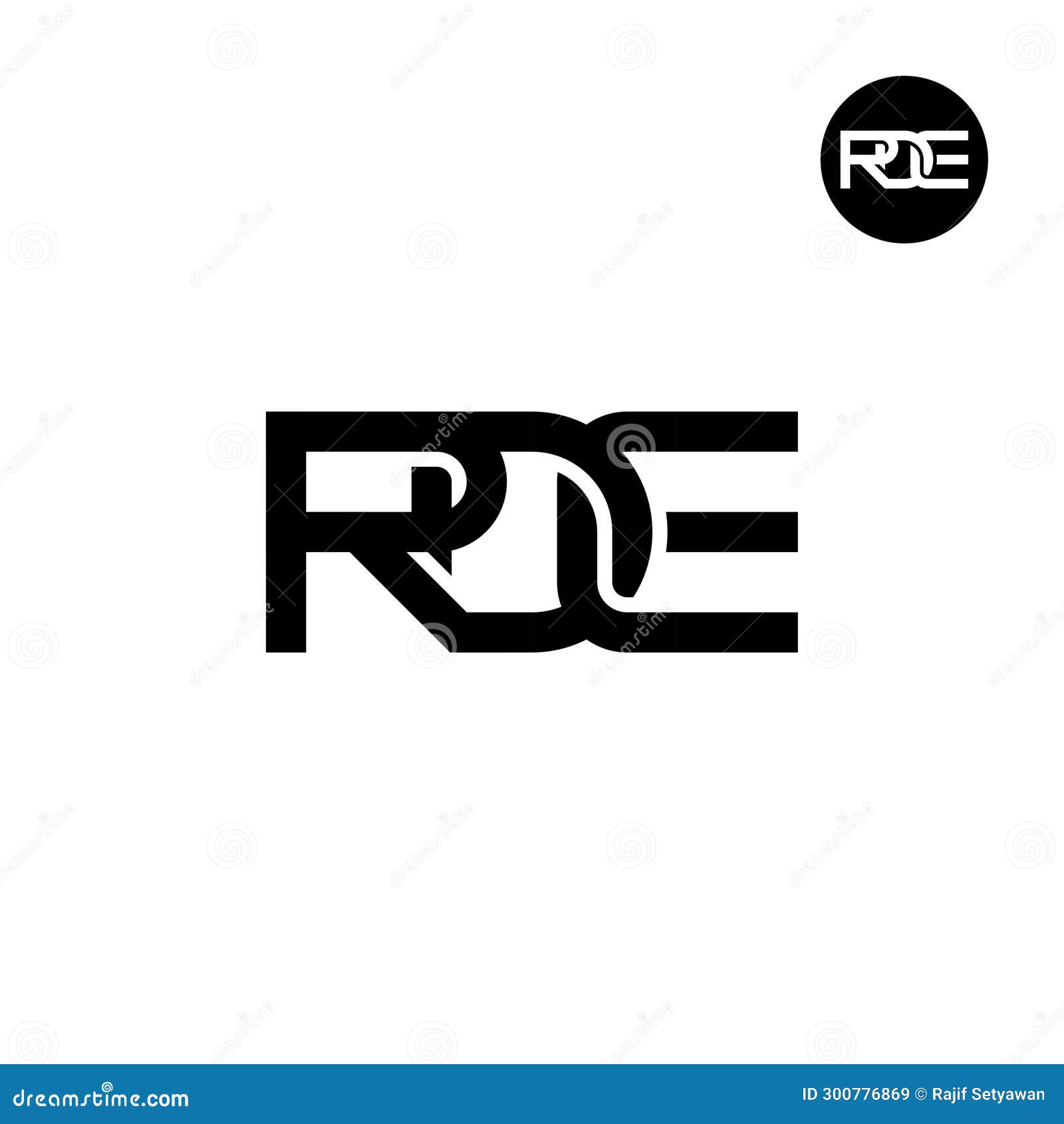 Letter RDE Monogram Logo Design Stock Illustration - Illustration of ...