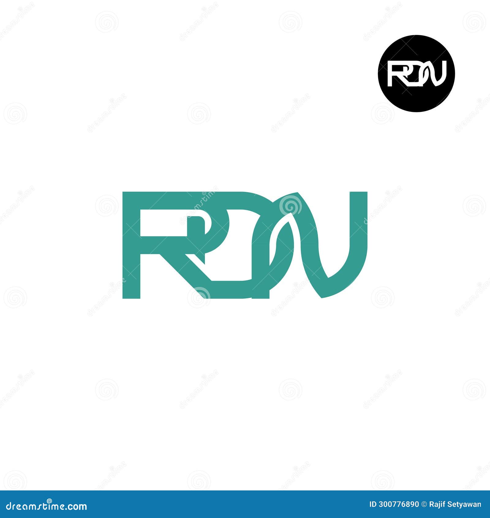 Letter RDN Monogram Logo Design Stock Vector - Illustration of monogram ...