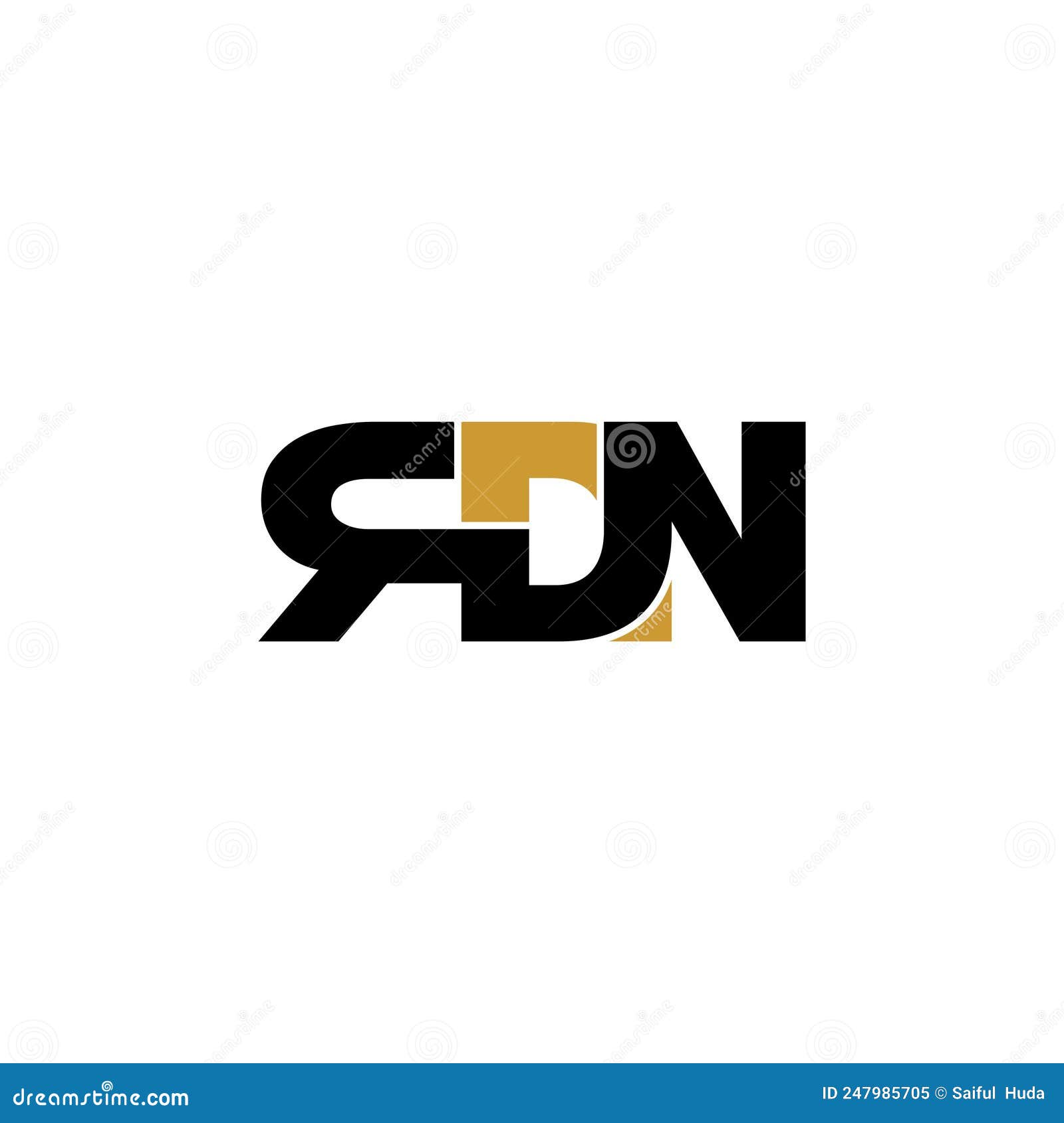 Letter RDN Simple Monogram Logo Icon Design. Stock Vector ...