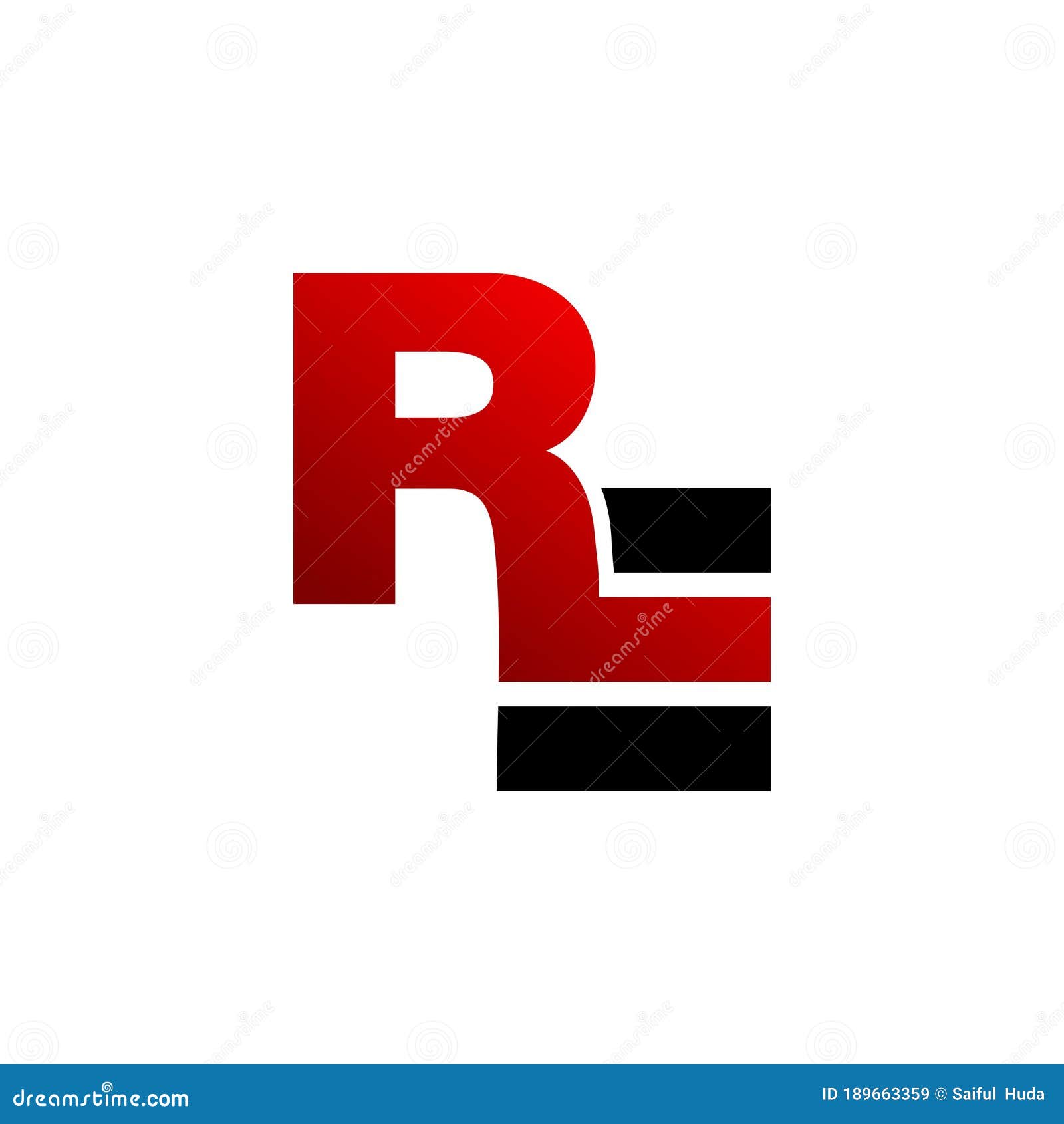 Letter RE Circle Monogram Logo Icon Design Vector. Stock Vector ...