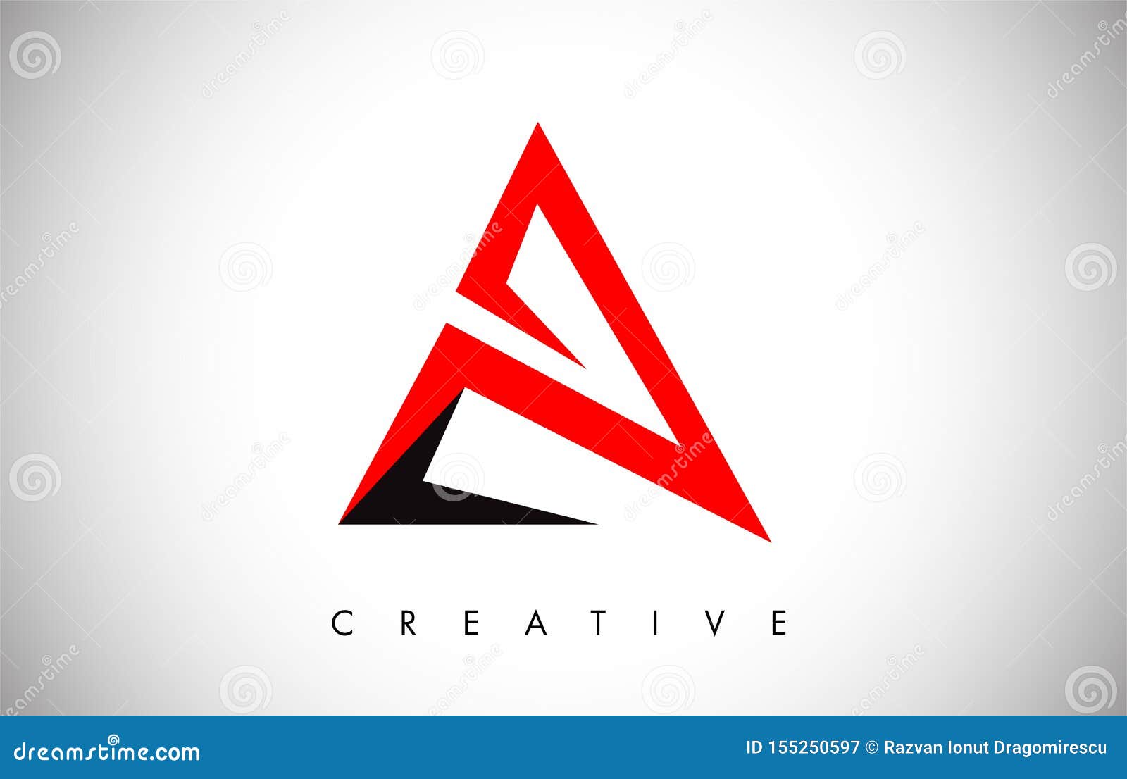 A Letter Red and Black Design Logo. Letter a Icon Logo with Modern ...