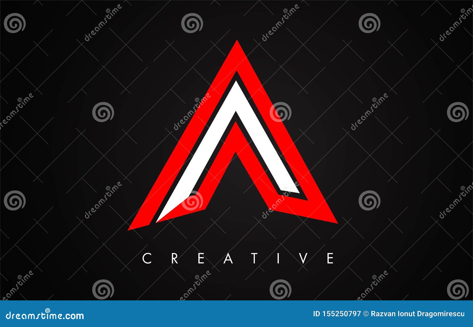 A Letter Red and Black Design Logo. Letter a Icon Logo with Modern ...