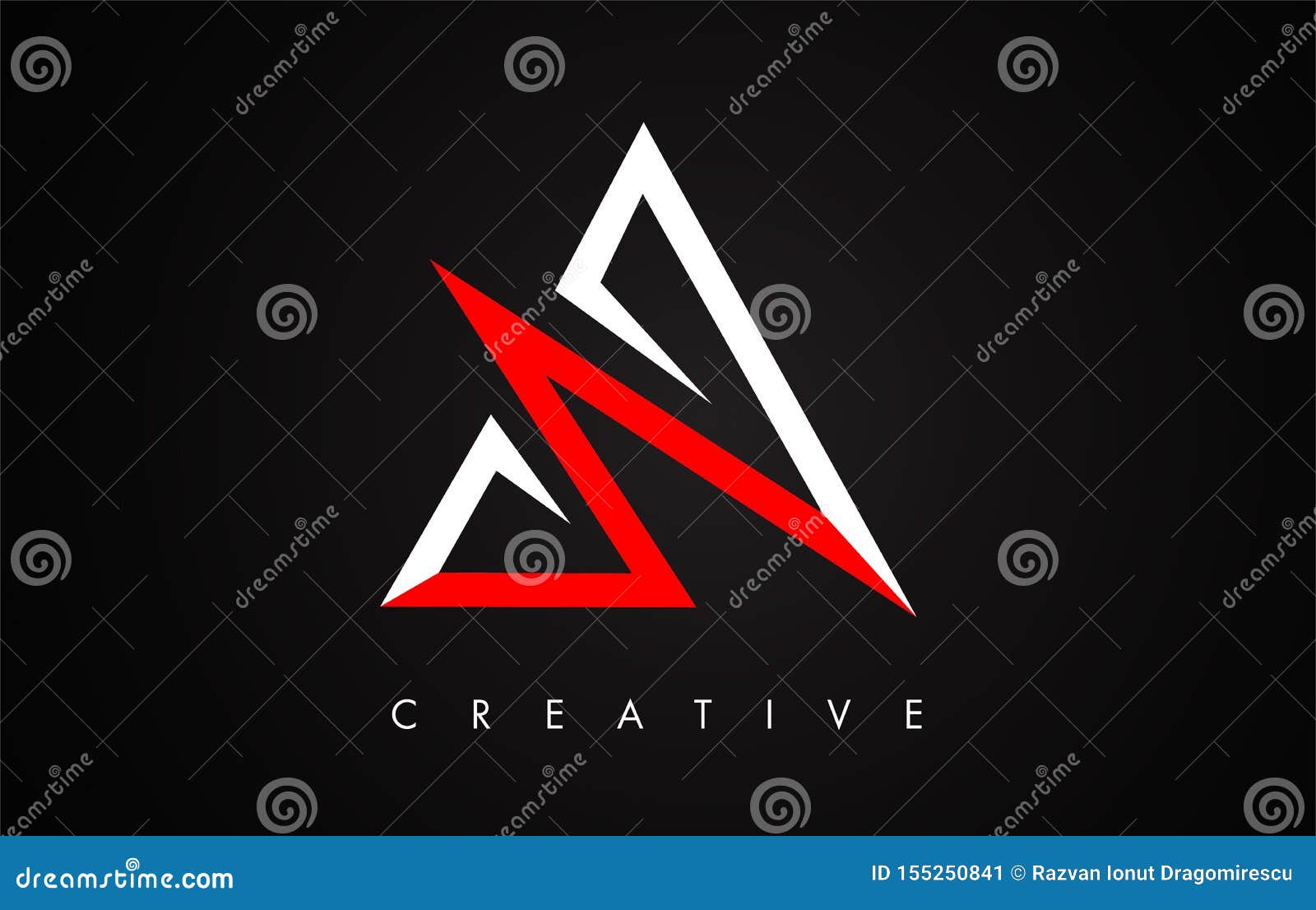 A Letter Red and Black Design Logo. Letter a Icon Logo with Modern ...
