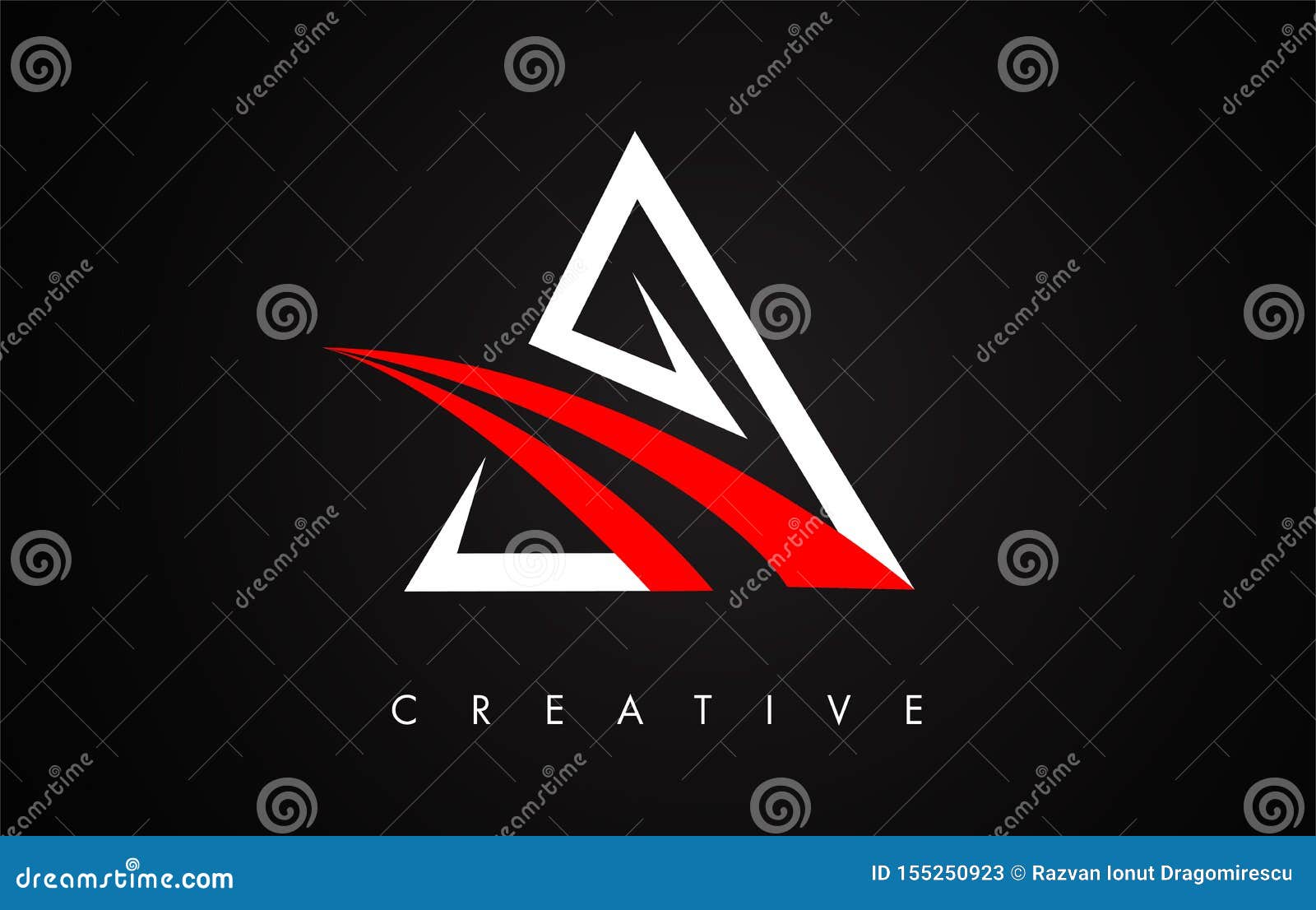 A Letter Red and Black Design Logo. Letter a Icon Logo with Modern ...