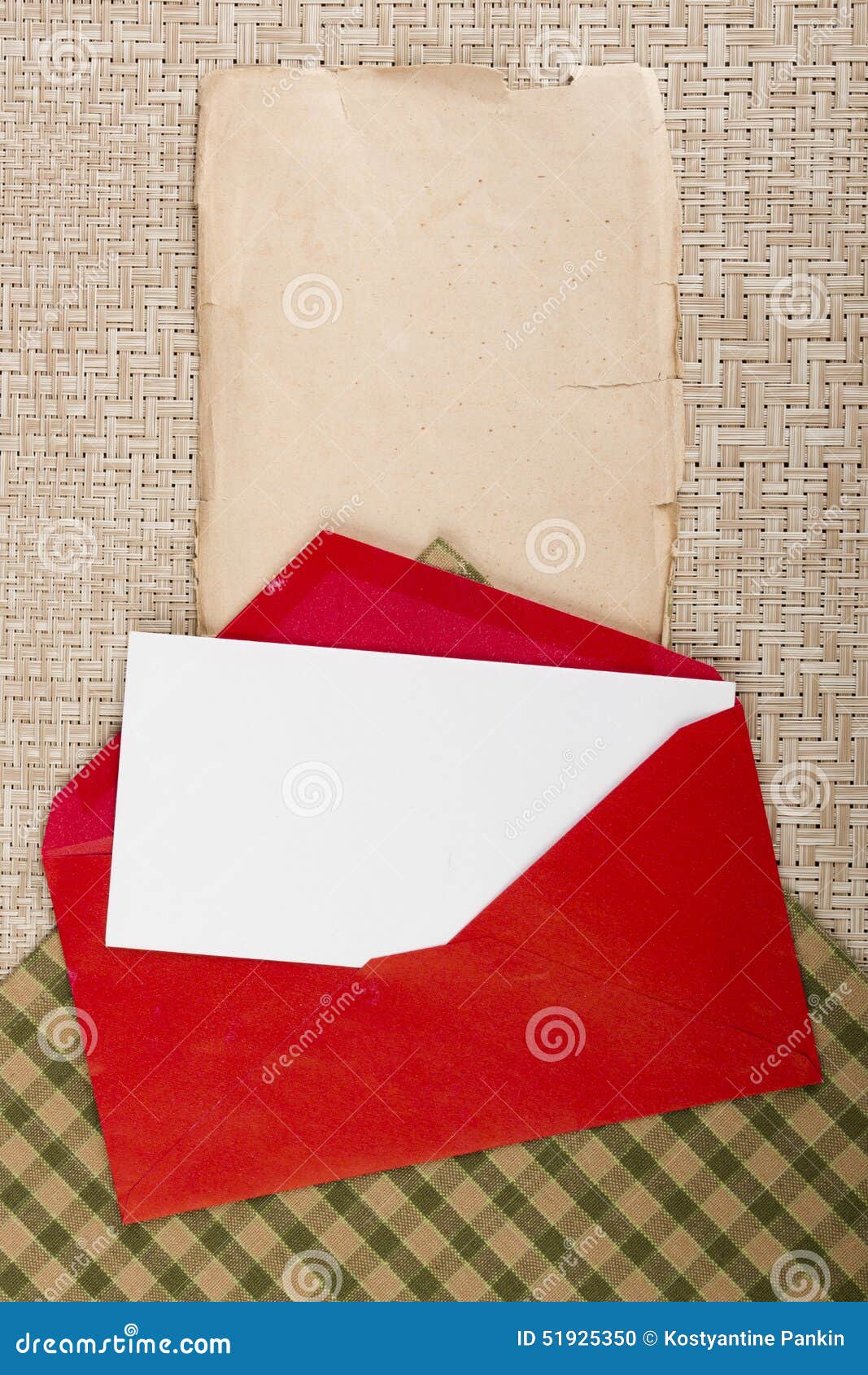 Letter in a red envelope stock photo. Image of object - 51925350