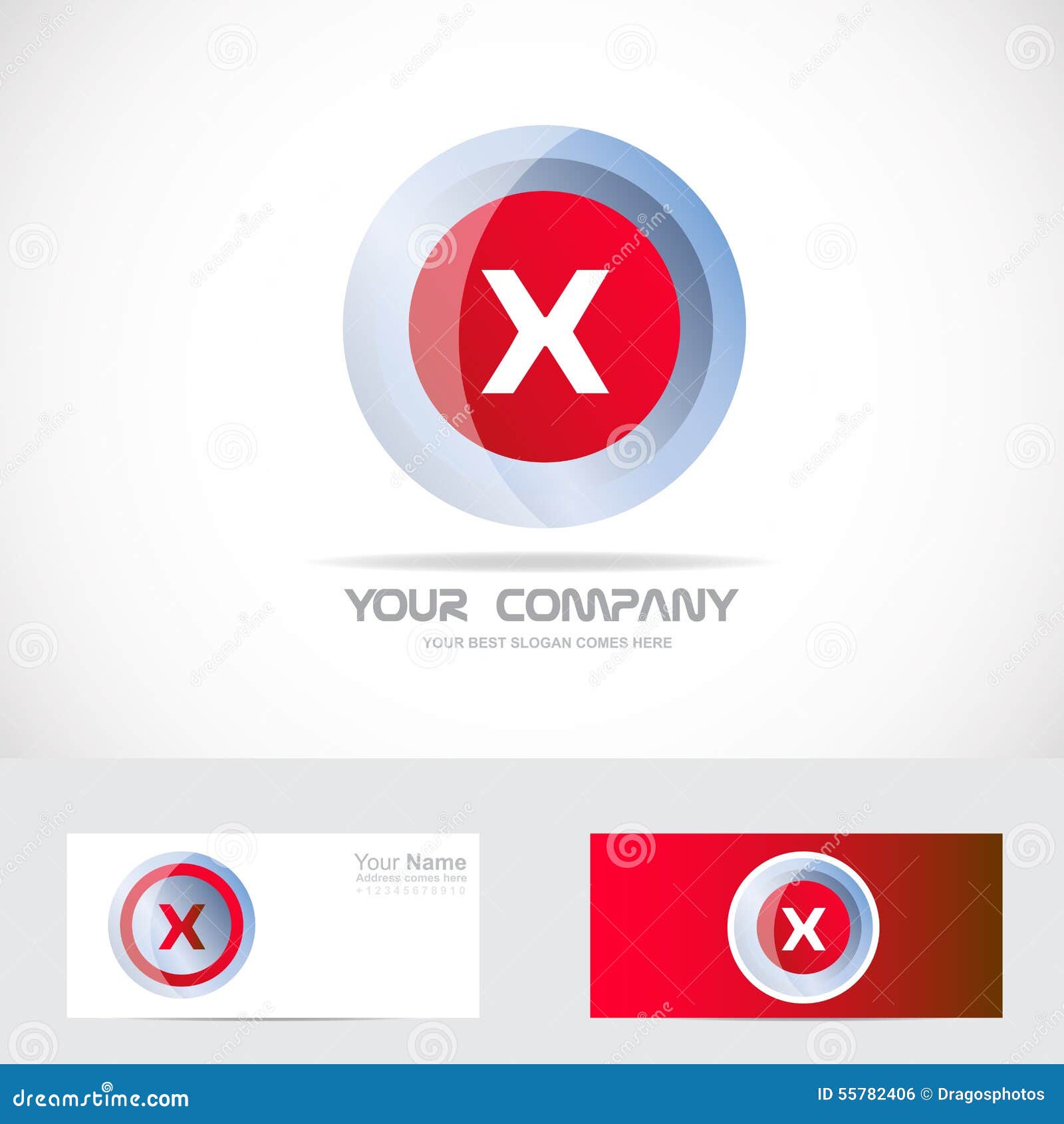 Letter X red logo stock vector. Illustration of icon - 55782406