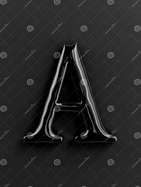 Letter a with reflection stock image. Image of design - 362606477