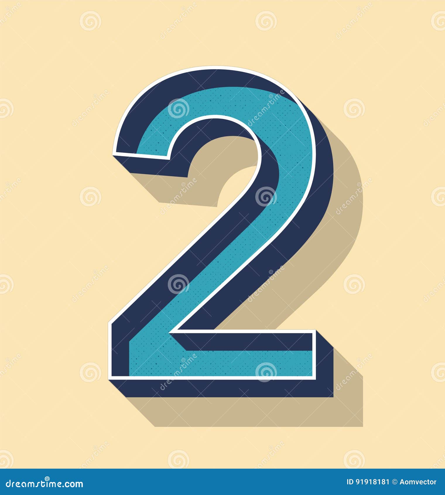 Letter 2 Retro Vector Text Style, Fonts Concept Stock Vector ...