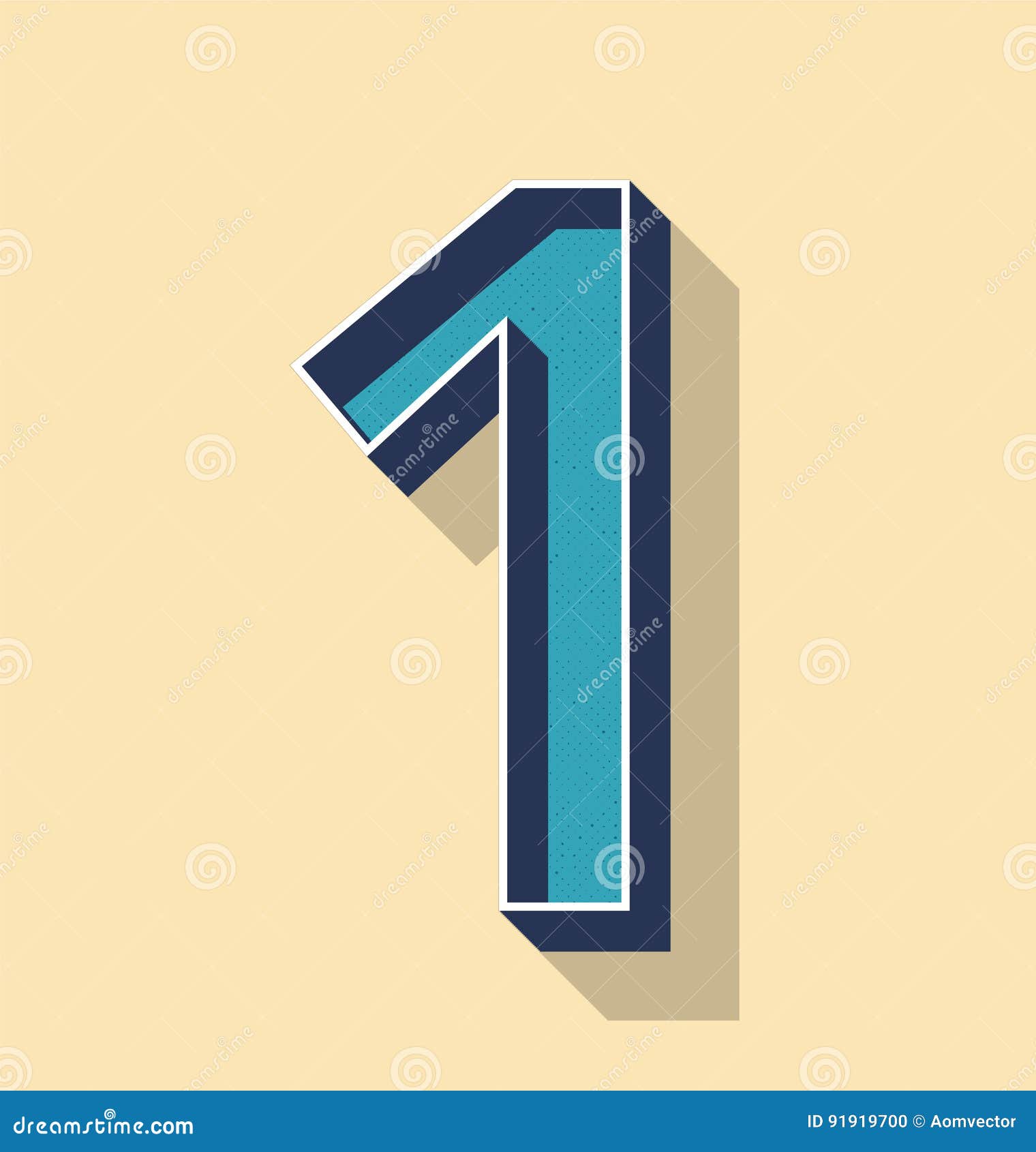 Letter 1 Retro Vector Text Style, Fonts Concept Stock Vector ...