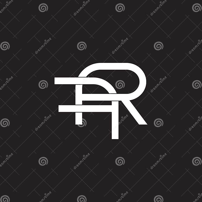 Letter Rf Linked Flat Overlapping Design Symbol Logo Vector Stock ...