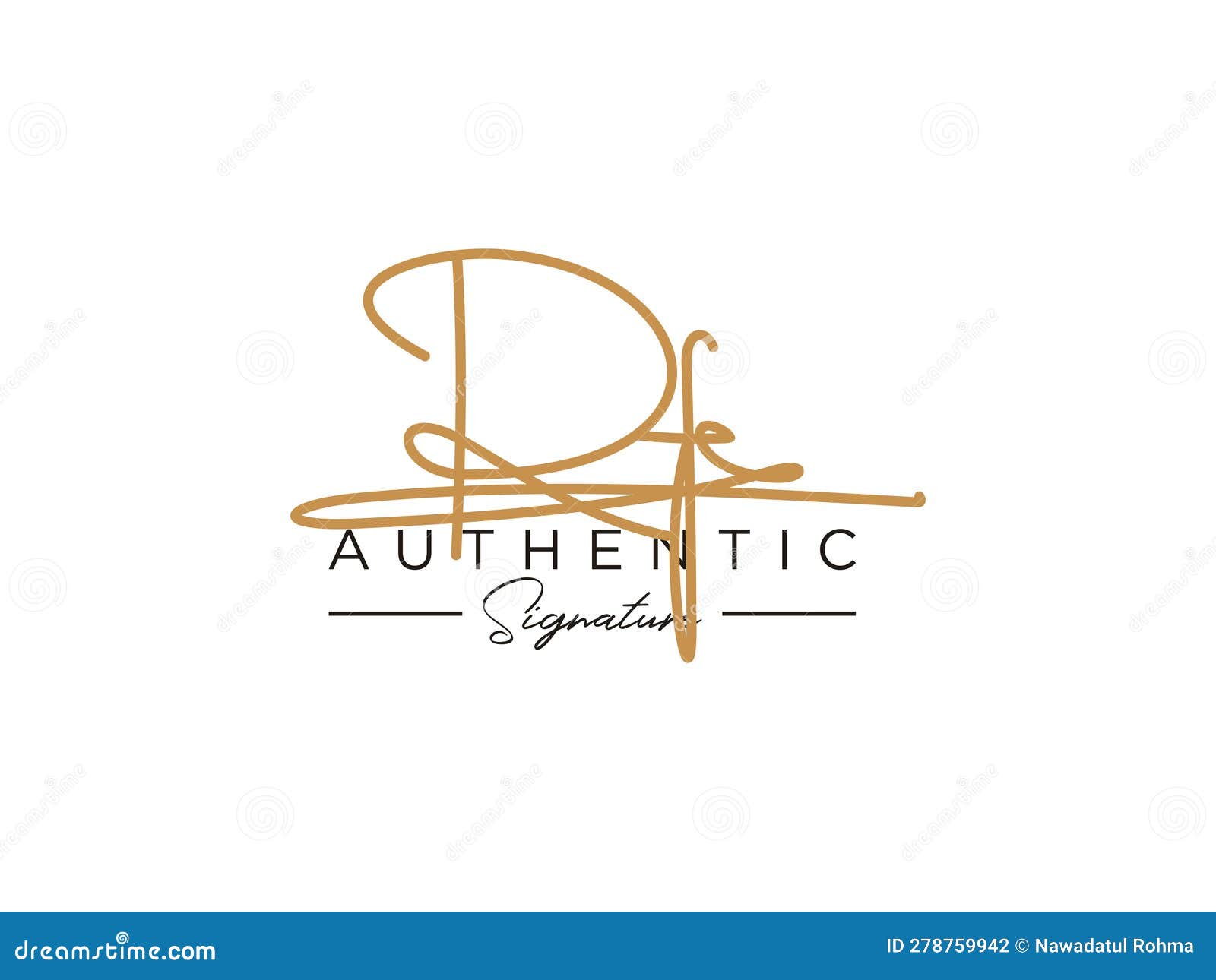 Letter RF Signature Logo Template Vector Stock Vector - Illustration of ...