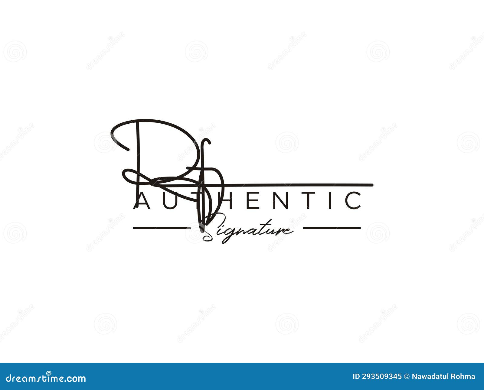 Letter RF Signature Logo Template Vector Stock Vector - Illustration of ...