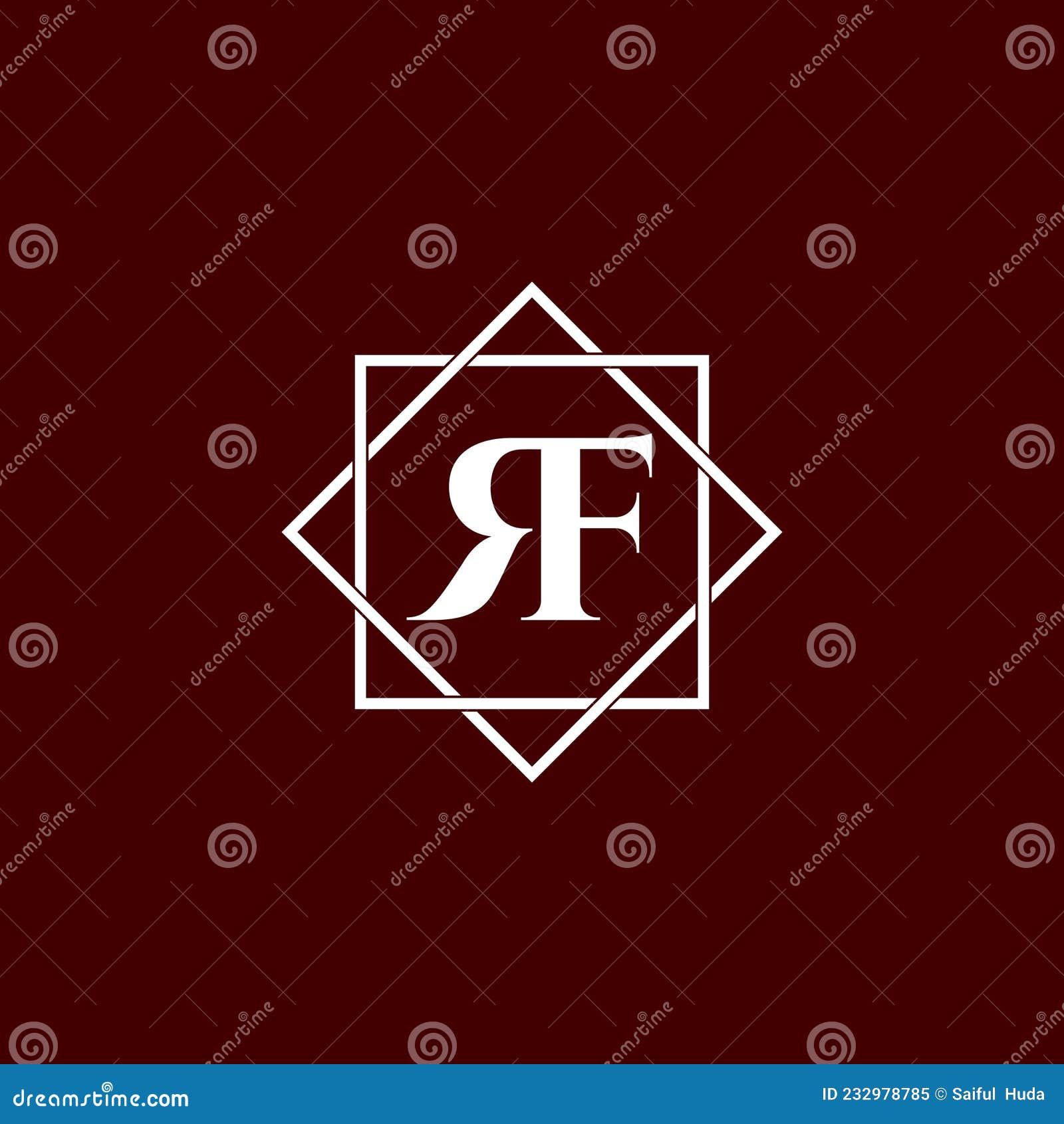 Letter RF Simple Monogram Logo Icon Design. Stock Vector - Illustration ...